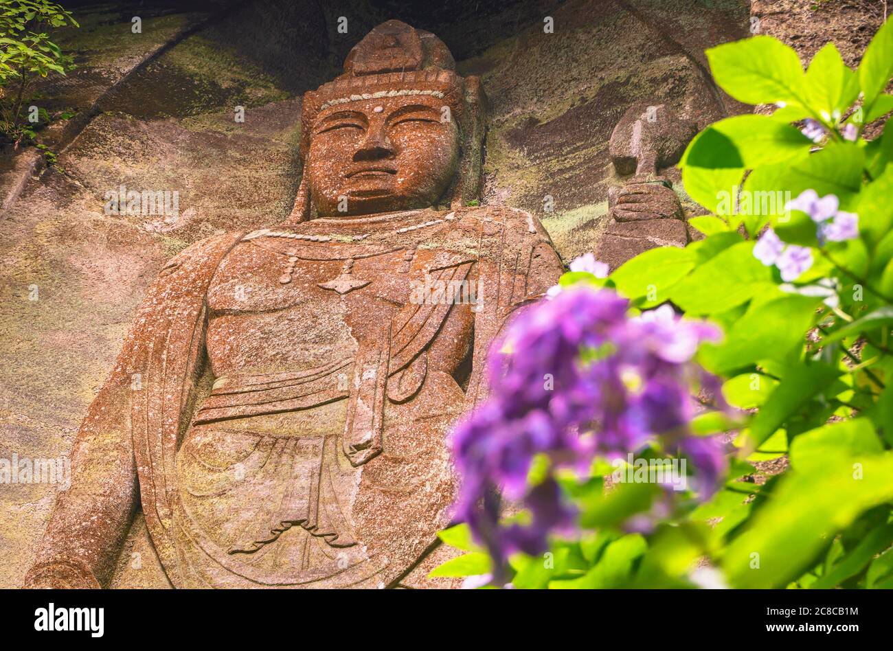chiba, japan - july 18 2020: Close-up on the giant relief image of ...