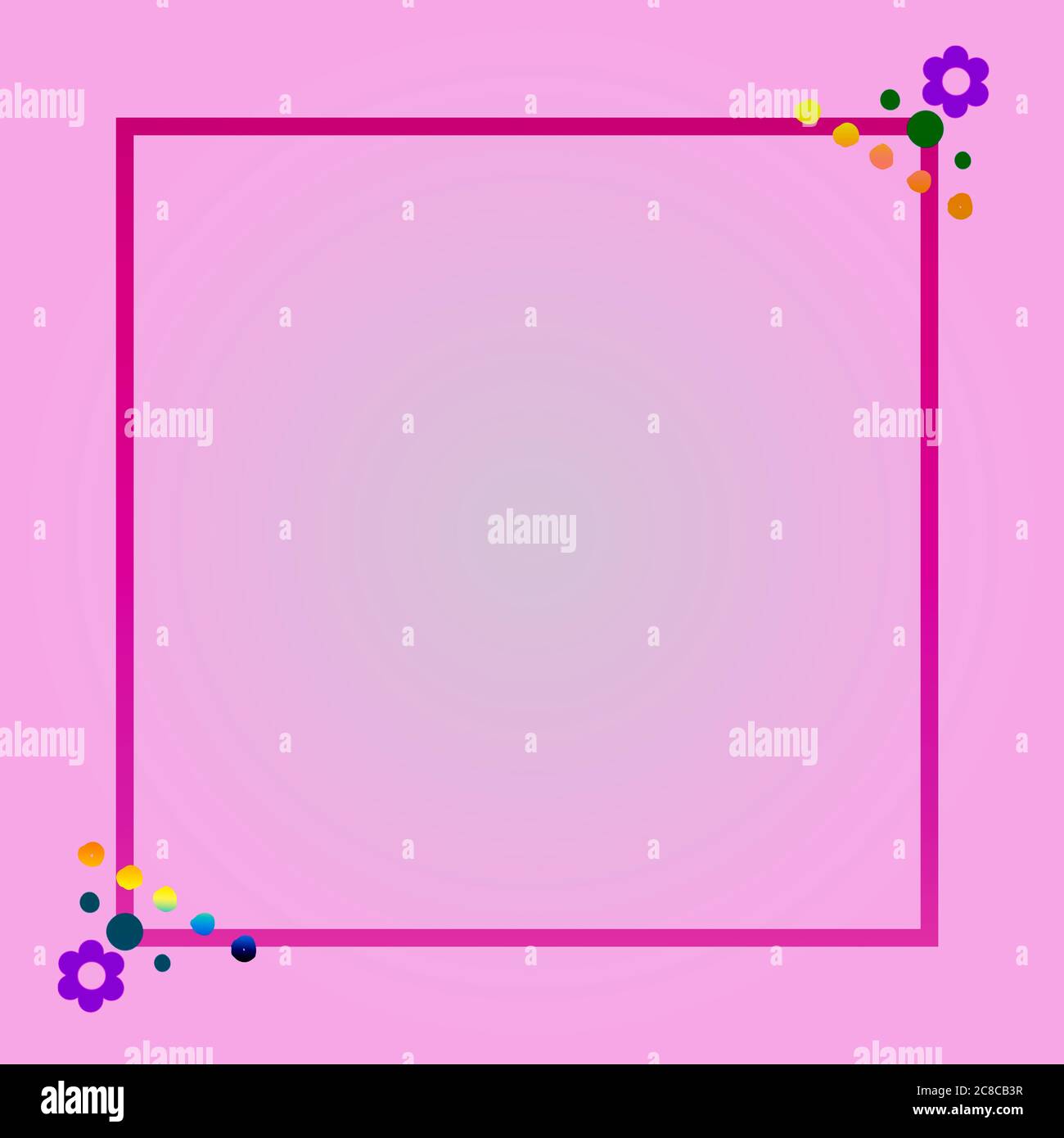 Beautiful Blank Square Pink Frame On Soft Gradient Background-For ...