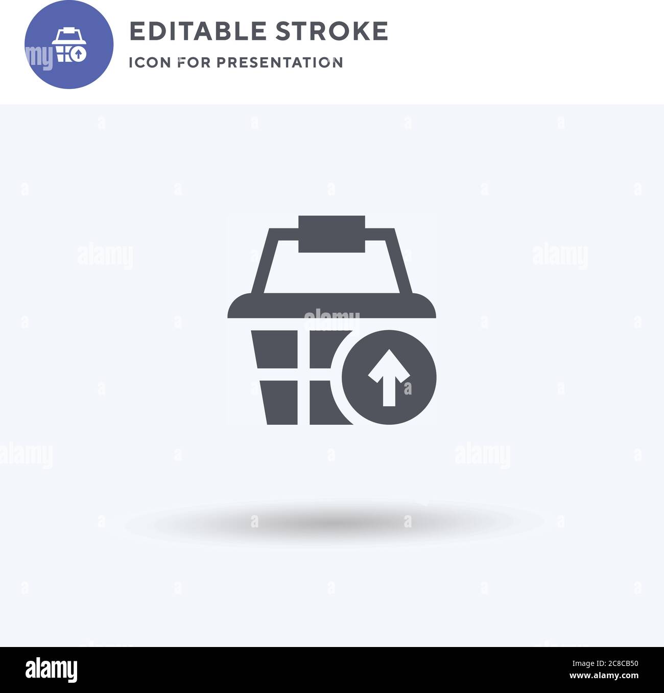 Add To Basket icon vector, filled flat sign, solid pictogram isolated ...