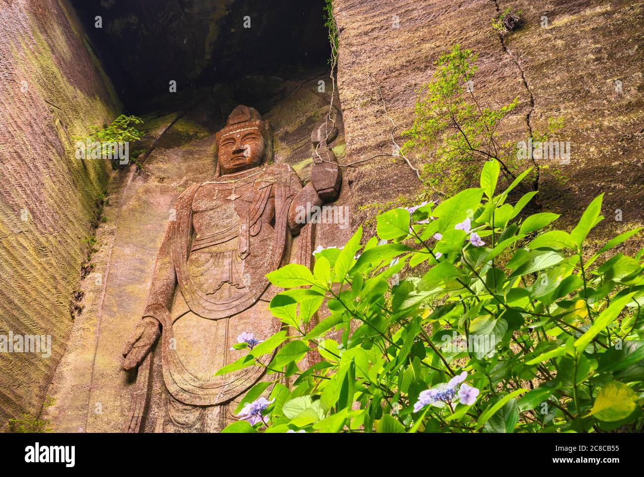 chiba, japan - july 18 2020: Low angle view on the giant relief image ...