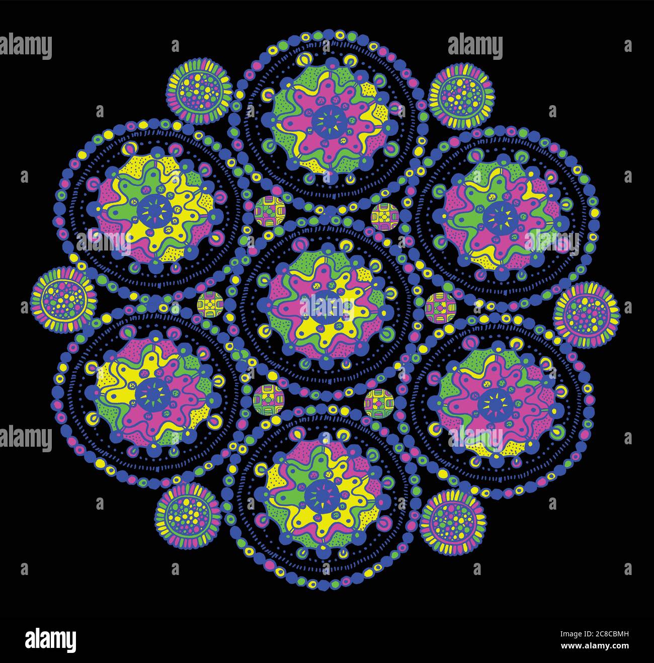 Trippy mandala Stock Vector Images - Alamy