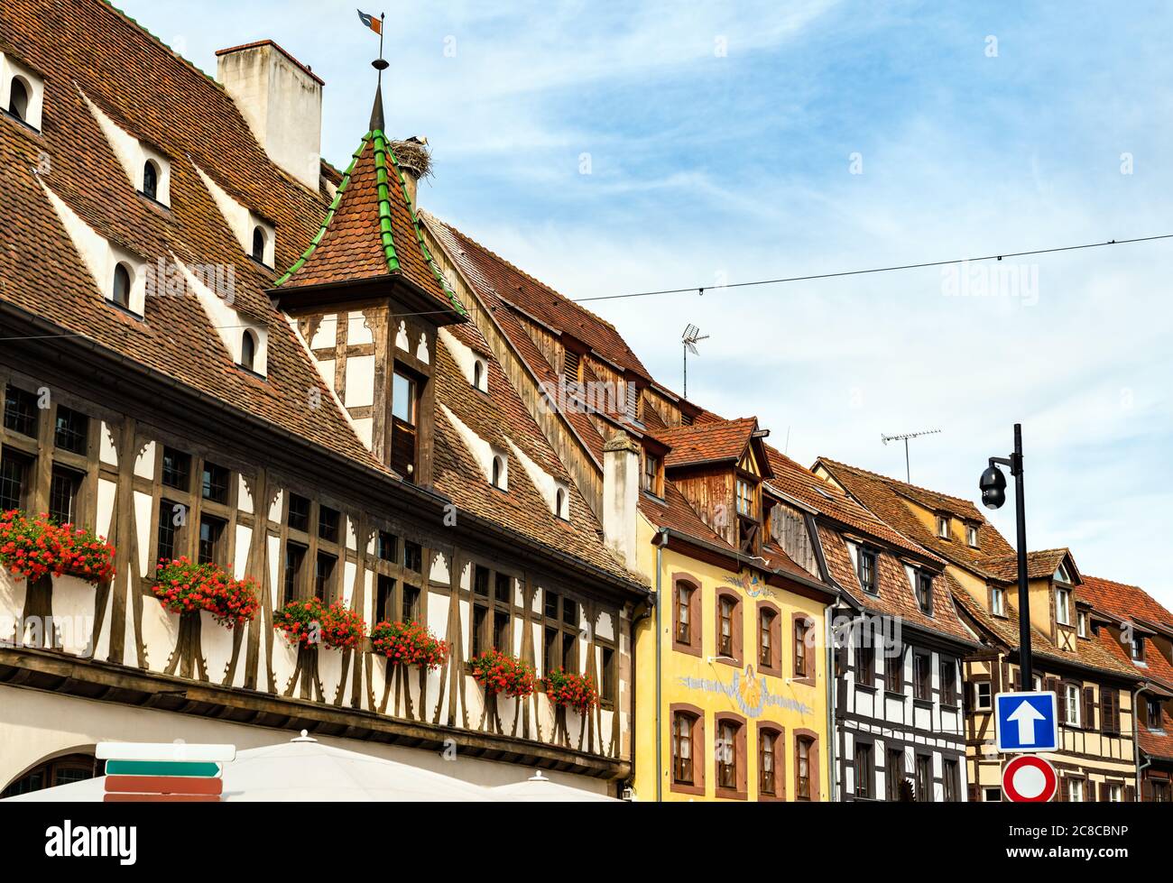 Traditional half-timbered houses in Obernai - Alsace, France Stock ...