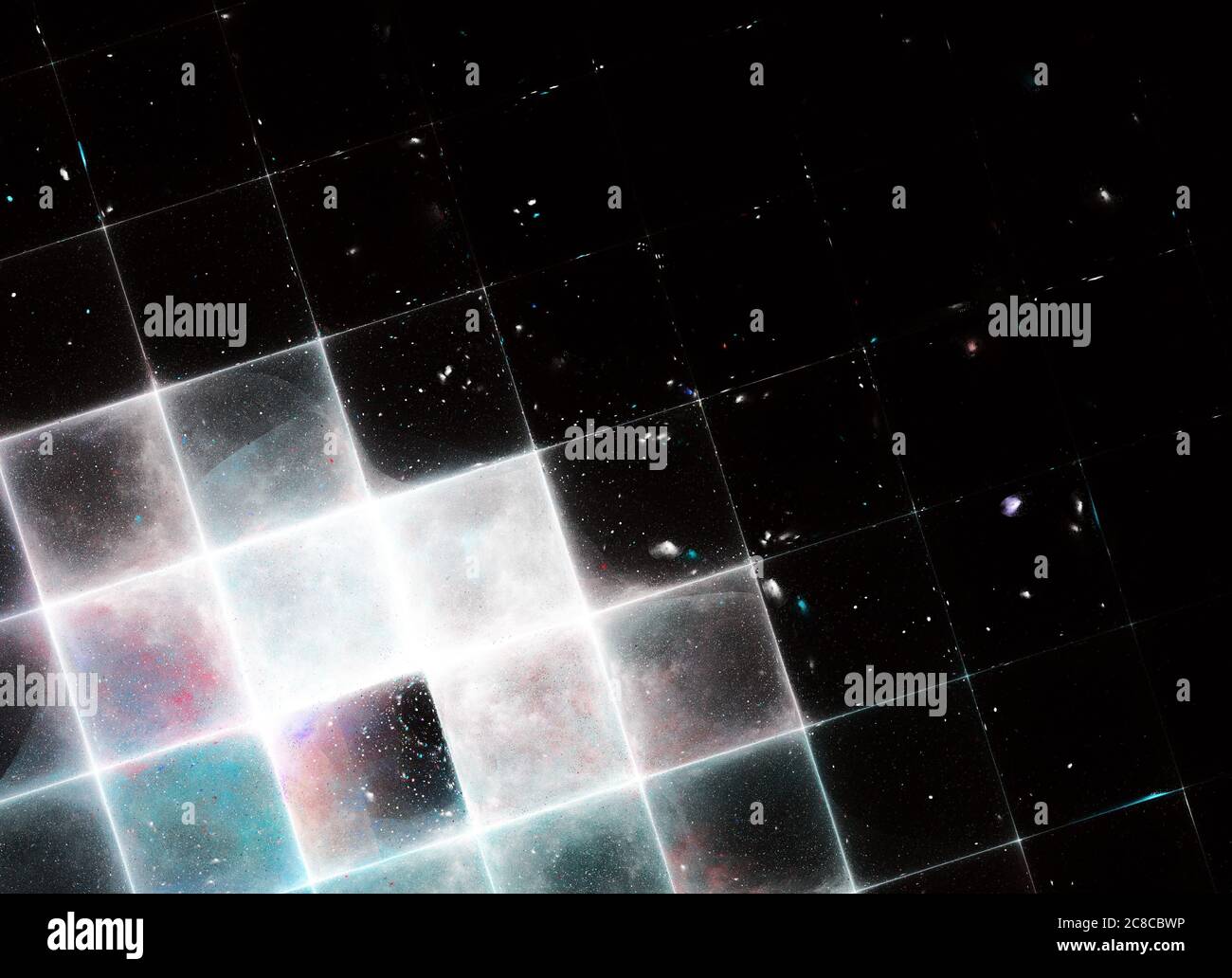 Technological textured background. Fractal graphics. Science and ...