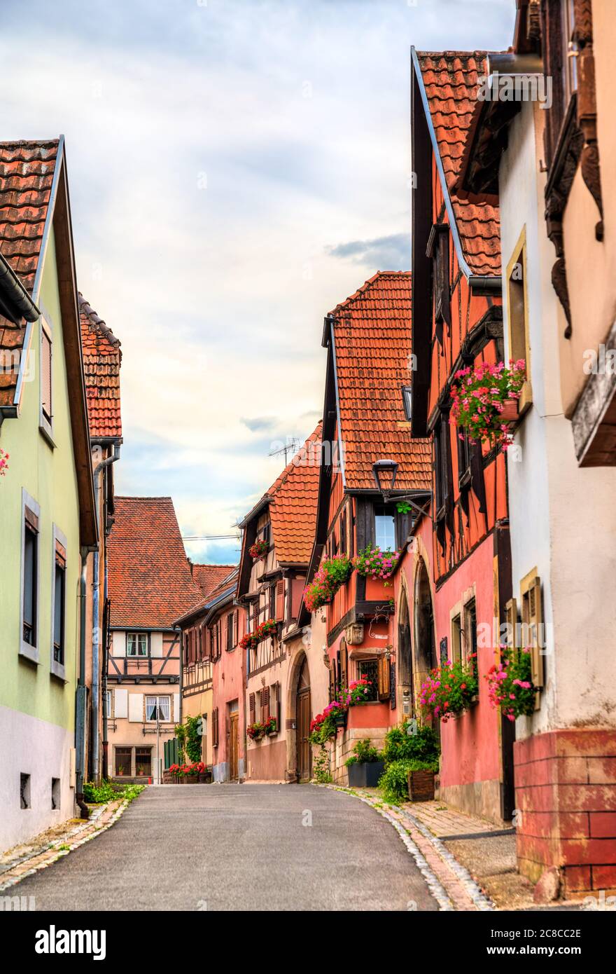 Traditional houses in Obernai - Alsace, France Stock Photo - Alamy