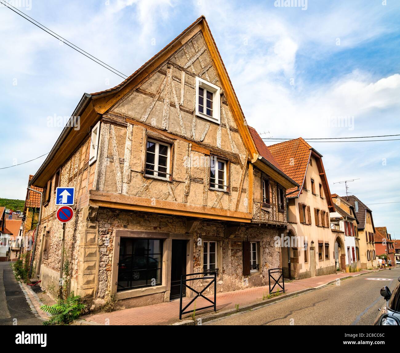Traditional houses in Obernai - Alsace, France Stock Photo - Alamy