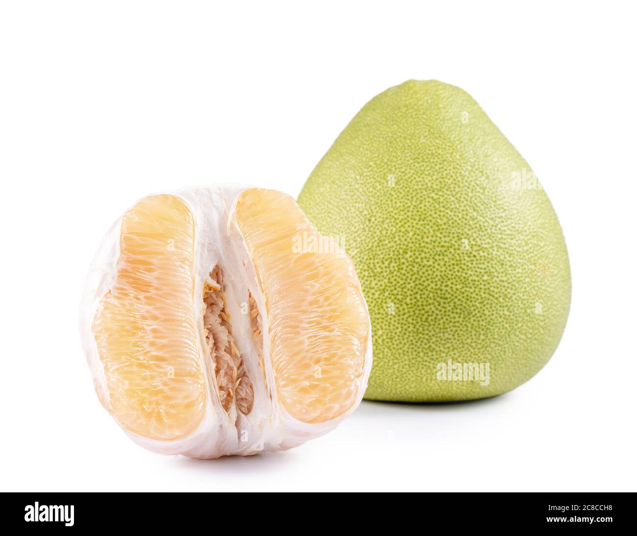 Fresh pomelo, pummelo, grapefruit, shaddock isolated on white ...