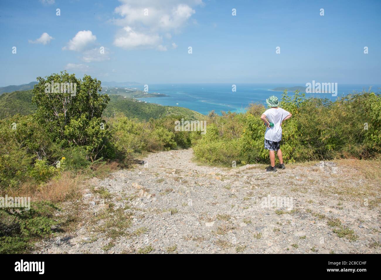 Christiansted, St. Croix, USVI-October 20,2019: Person taking in the ...