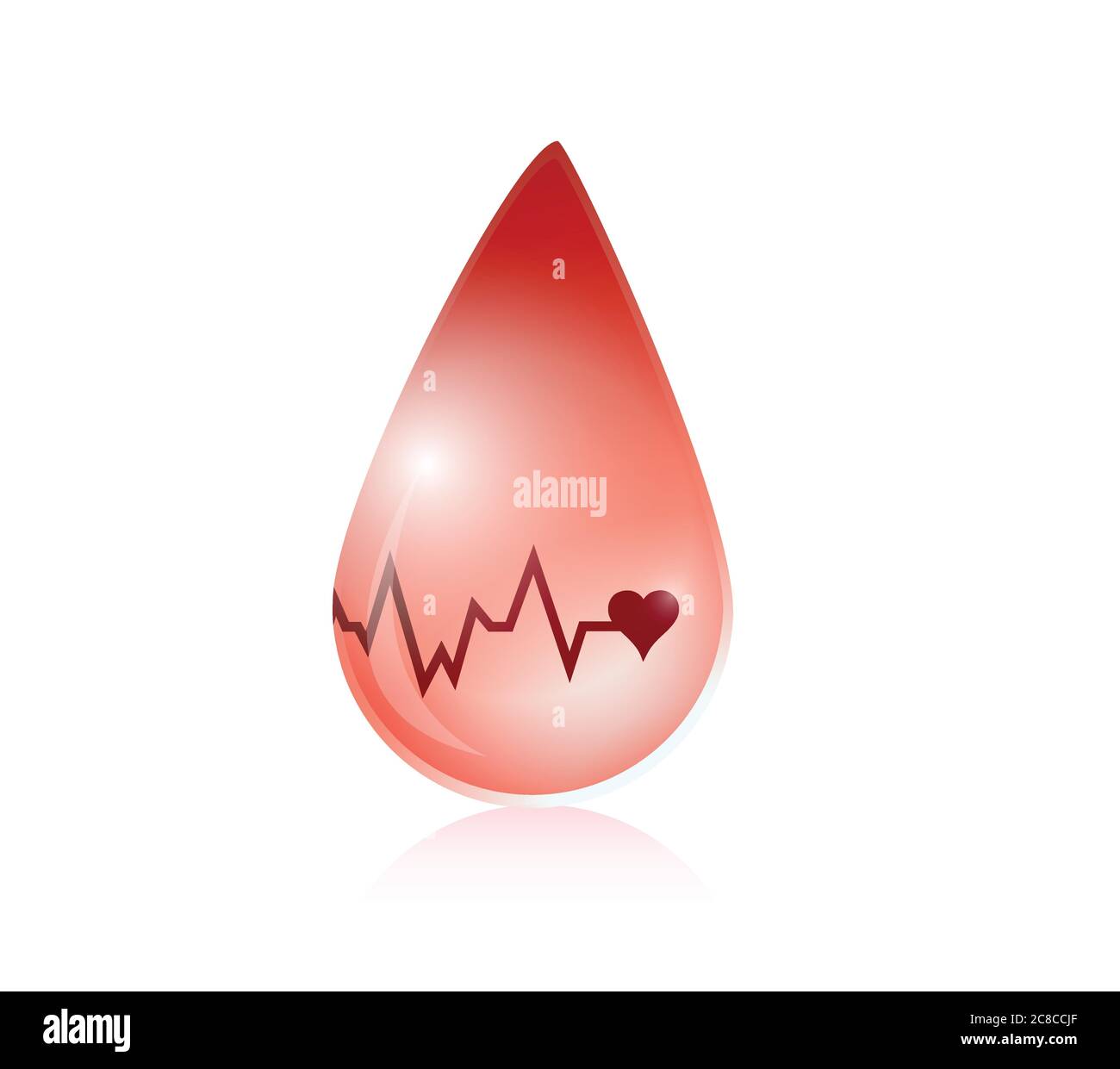 Blood and lifeline illustration design over a white background Stock ...