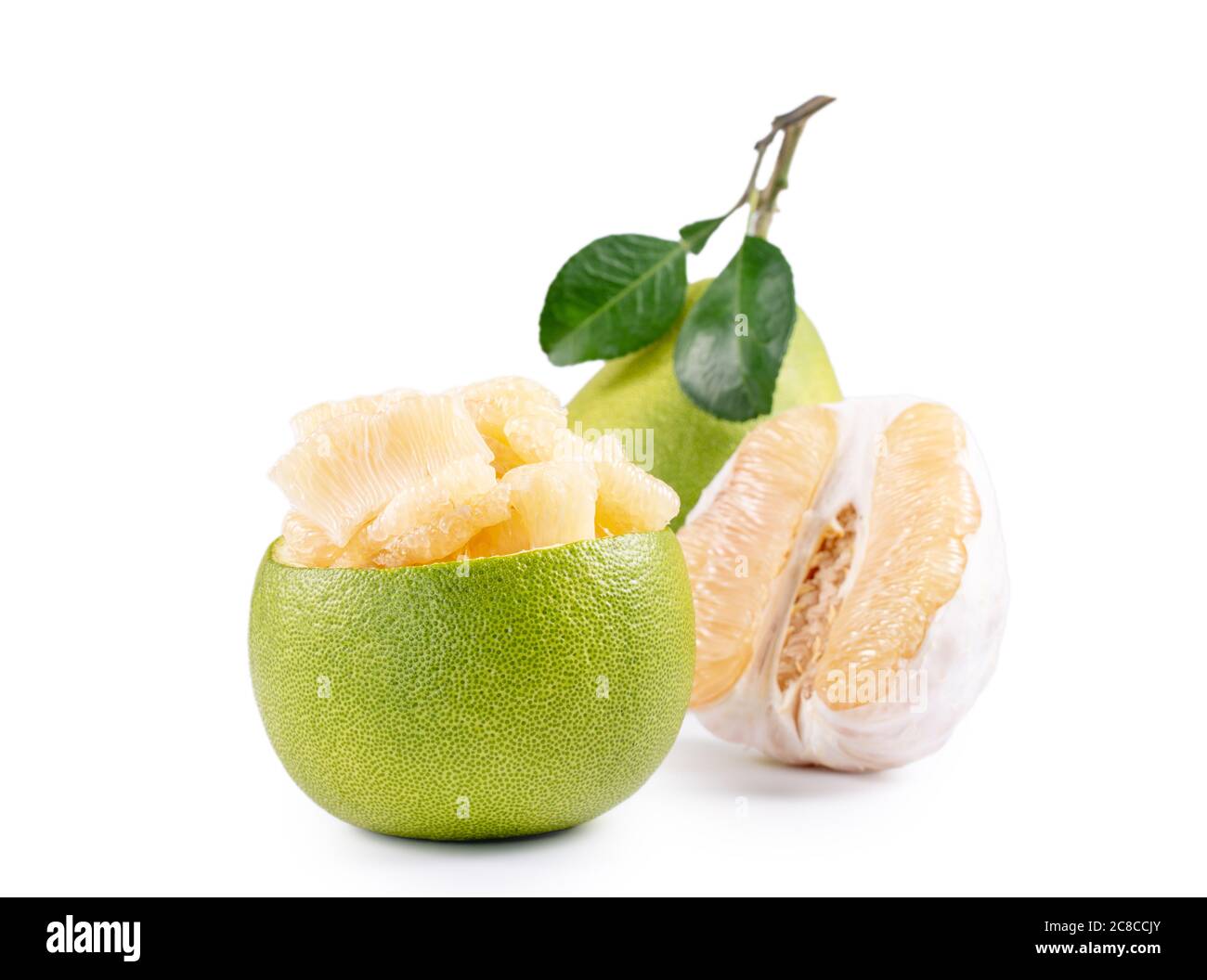 Fresh pomelo, pummelo, grapefruit, shaddock isolated on white ...