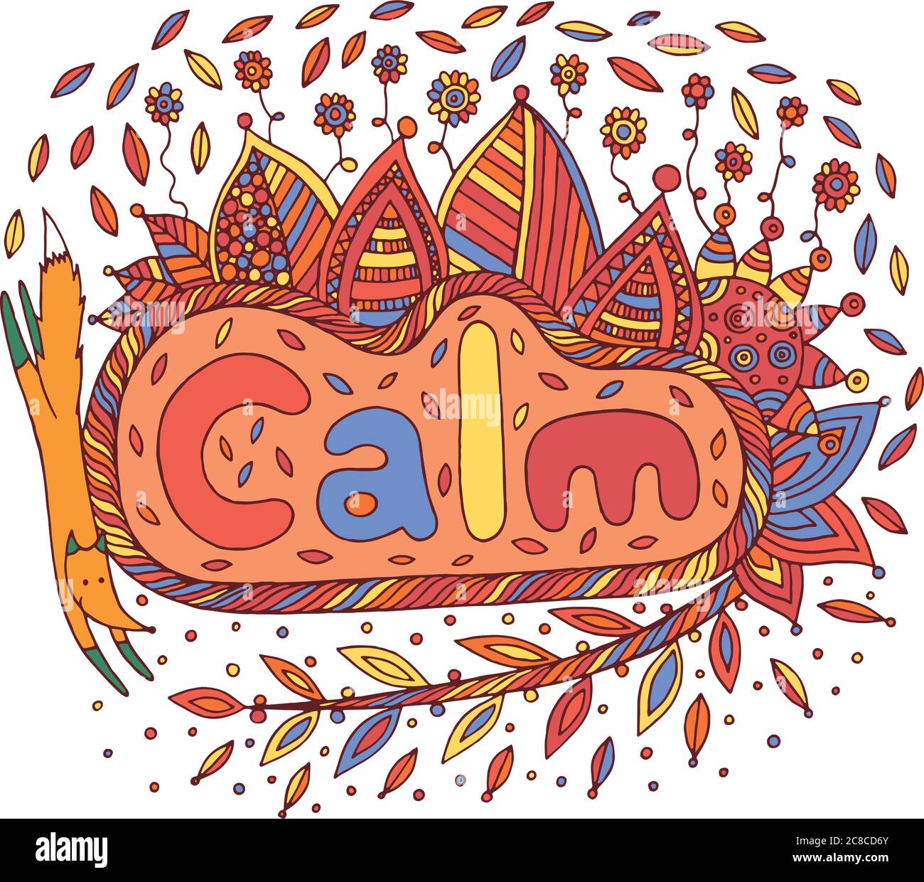 Fantasy illustration fox Stock Vector Images - Alamy