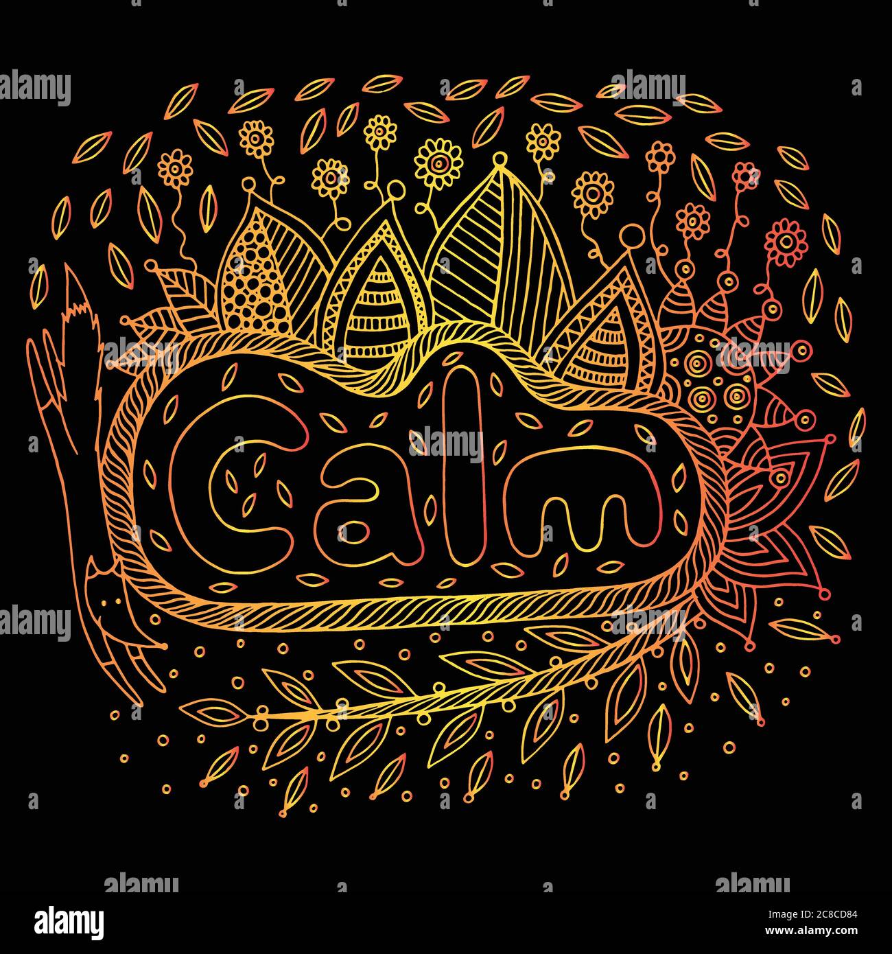 Fantasy fox drawing Stock Vector Images - Alamy