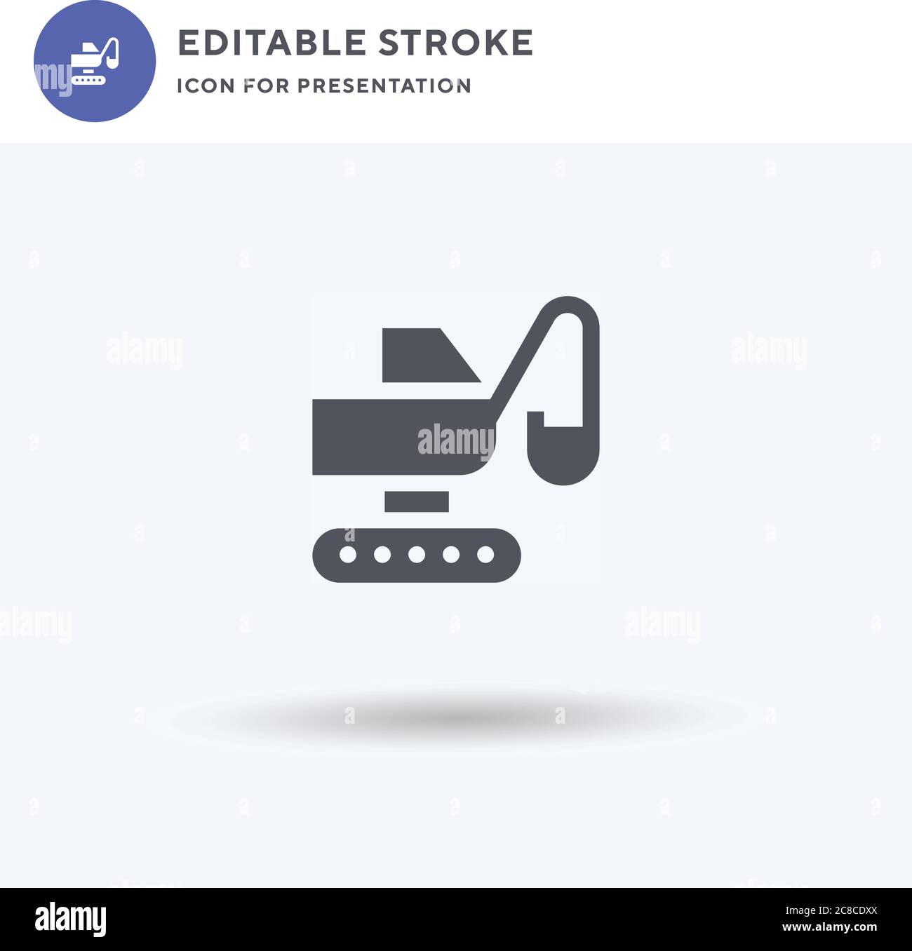 Excavator heavy machinery pictogram icon hi-res stock photography and ...