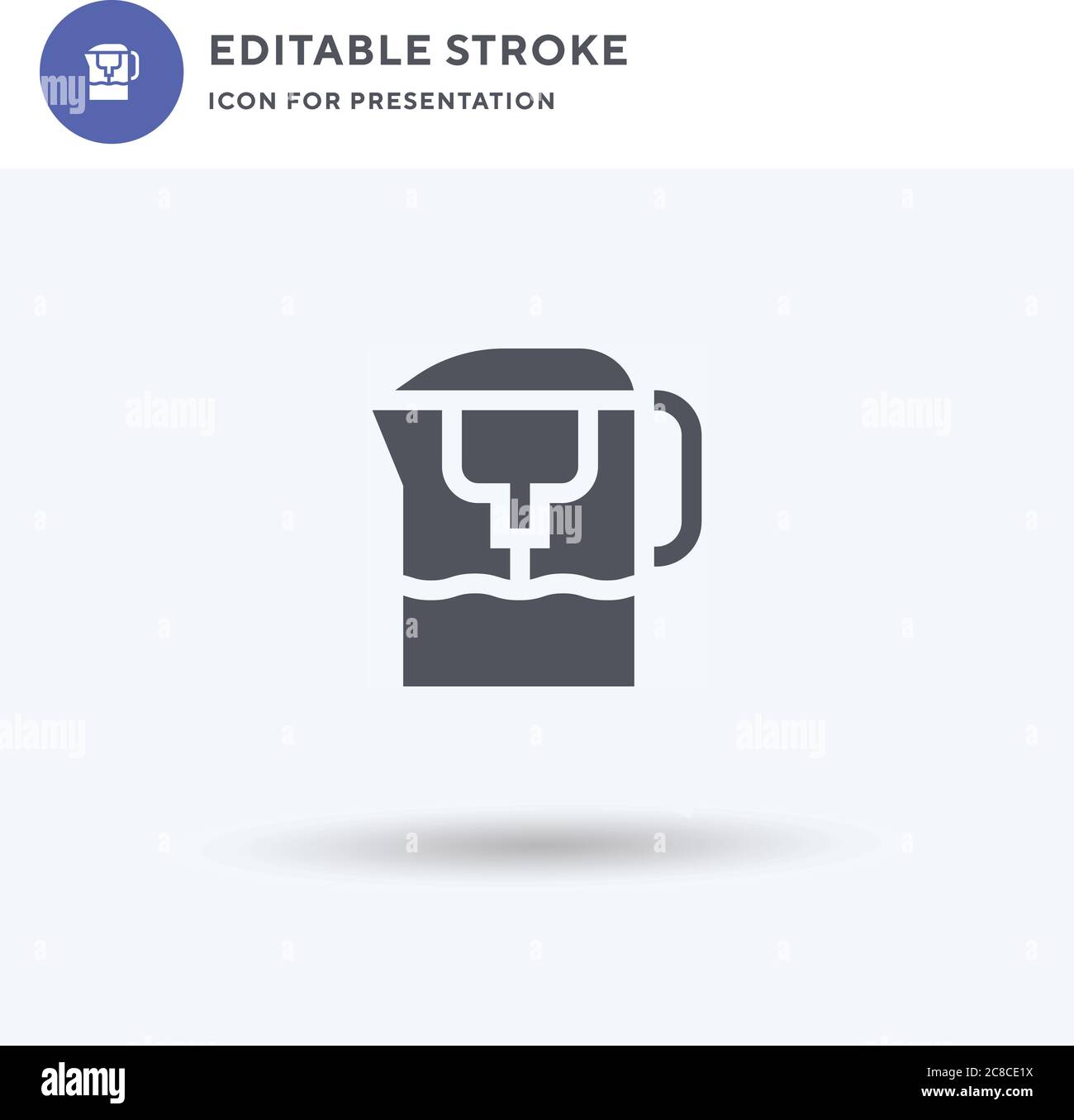 Water Jug icon vector, filled flat sign, solid pictogram isolated on ...