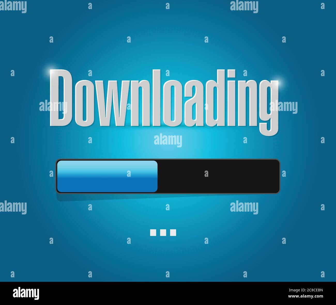Downloading bar illustration design over a blue background Stock Vector ...
