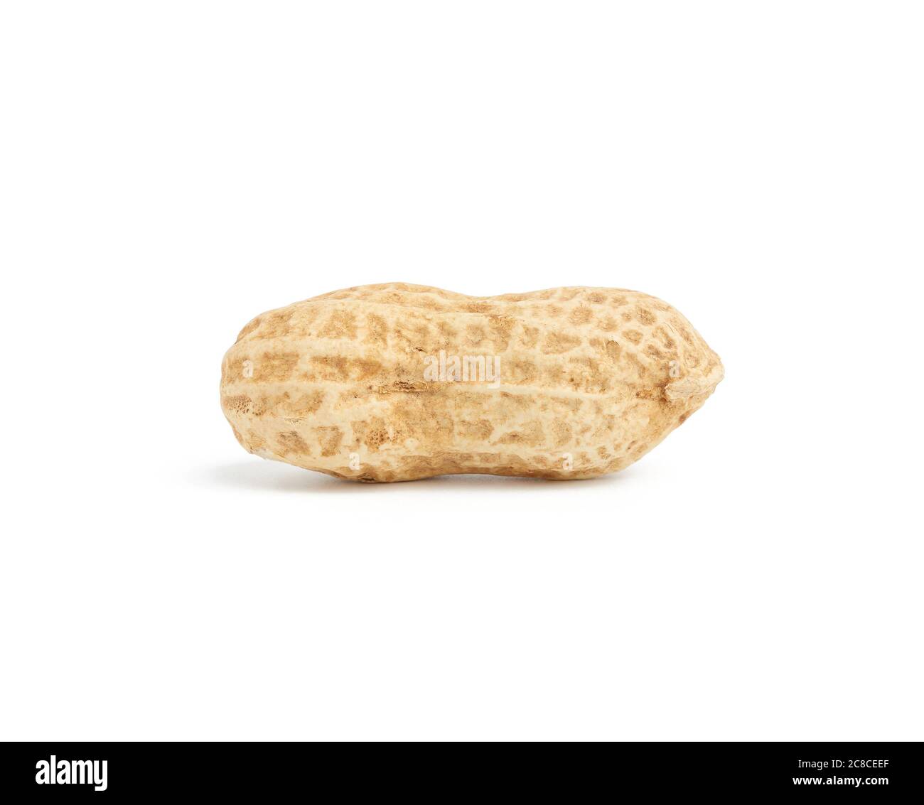 whole peanuts in shell, food isolated on white background, close up ...