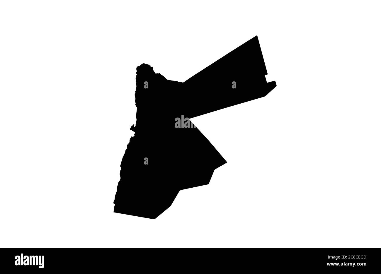 Jordan map outline vector illustration Stock Vector Image & Art - Alamy