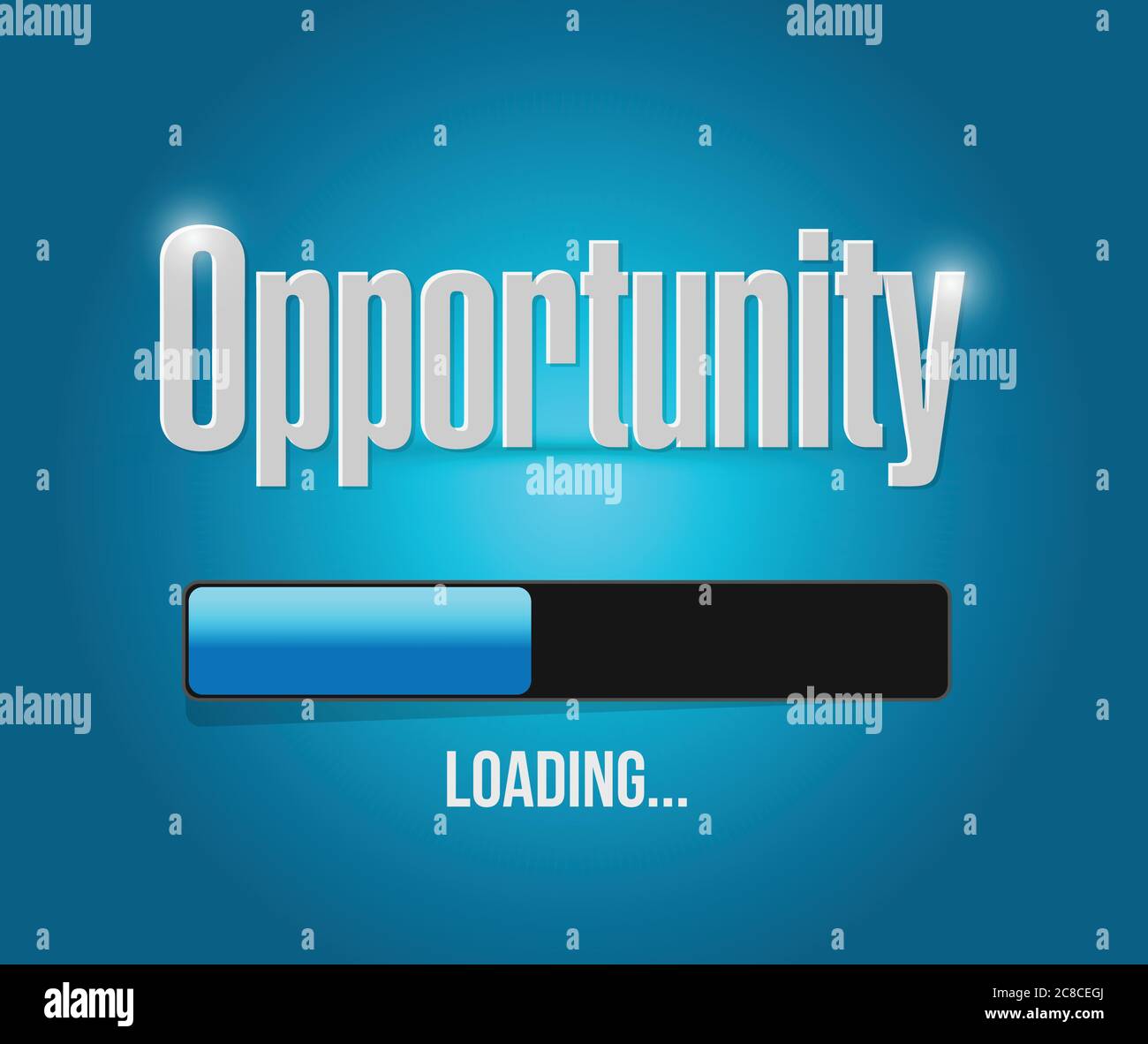 Opportunity loading concept illustration design over a blue background ...