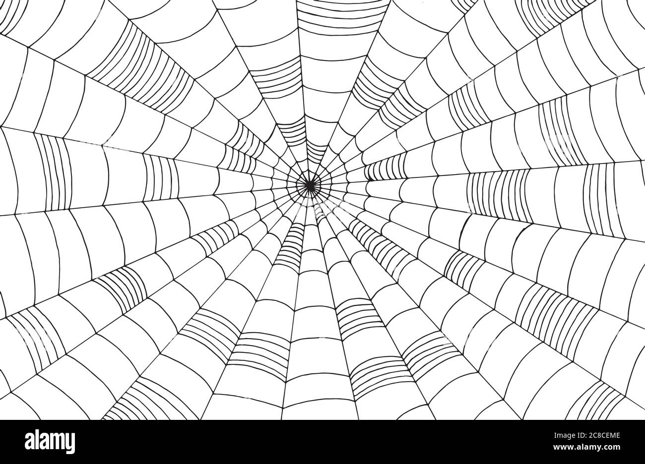 Doodle spiderweb background pattern. Texture of scary web for ha Stock ...