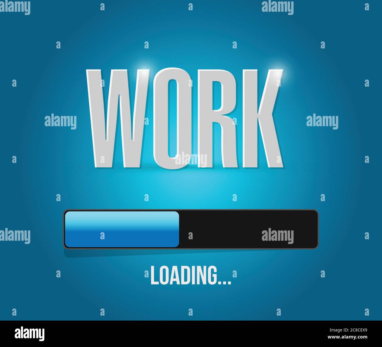 Work loading illustration design over a blue background Stock Vector ...
