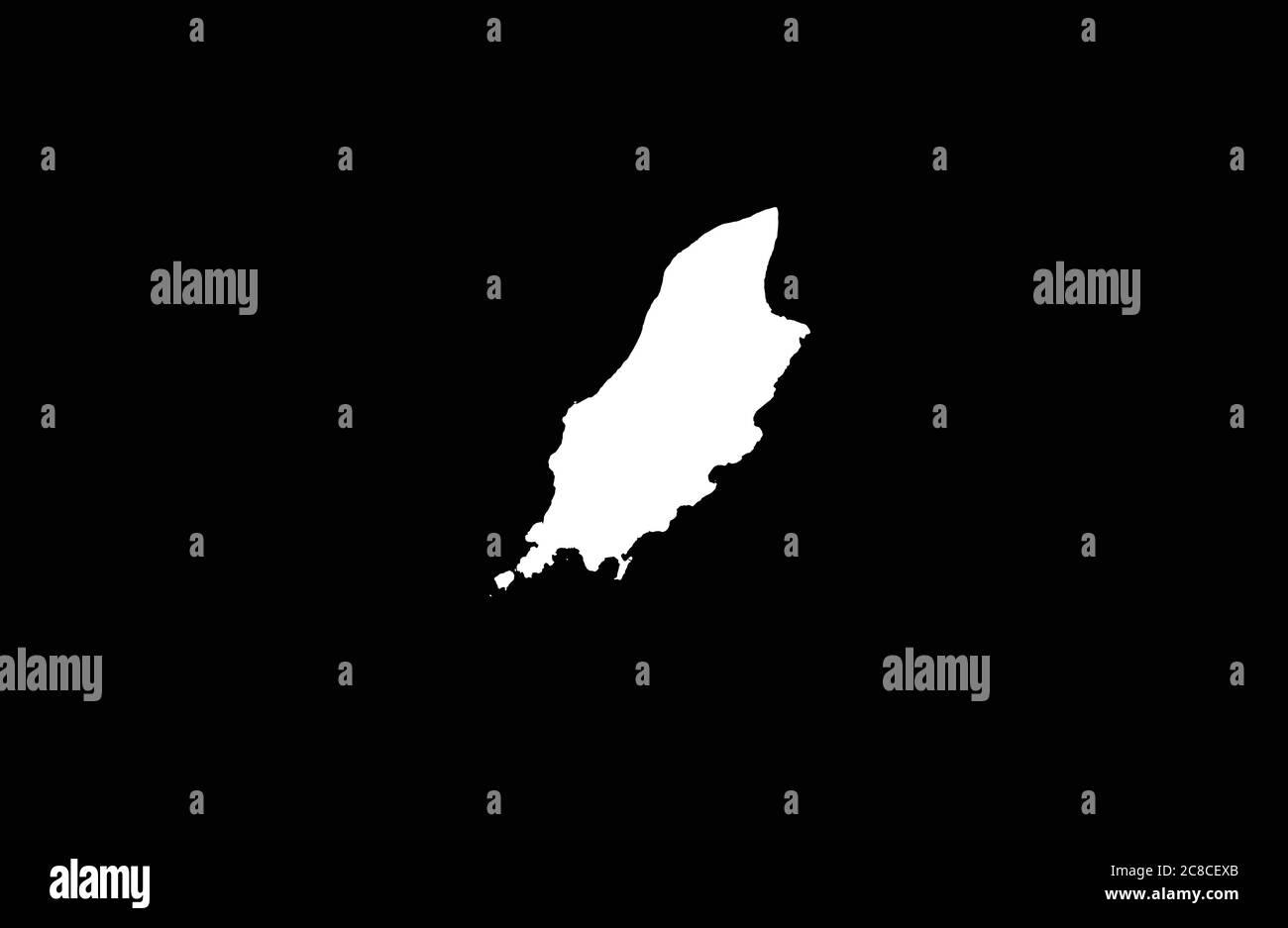 Isle of Man outline map vector illustration Stock Vector Image & Art ...