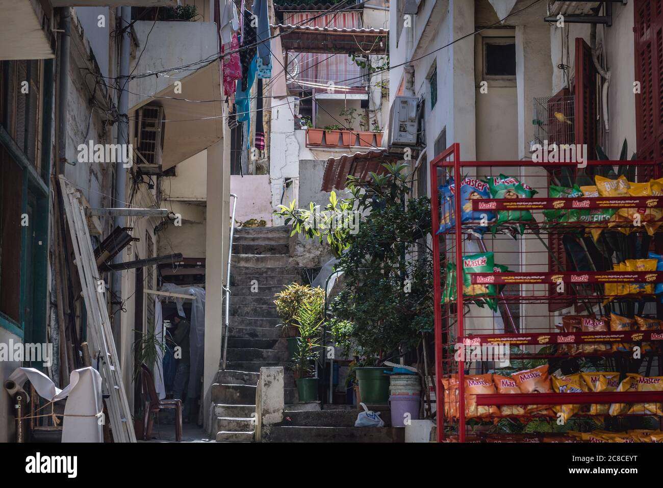 Residential buildings in Achrafieh quarter of Beirut, Lebanon Stock ...