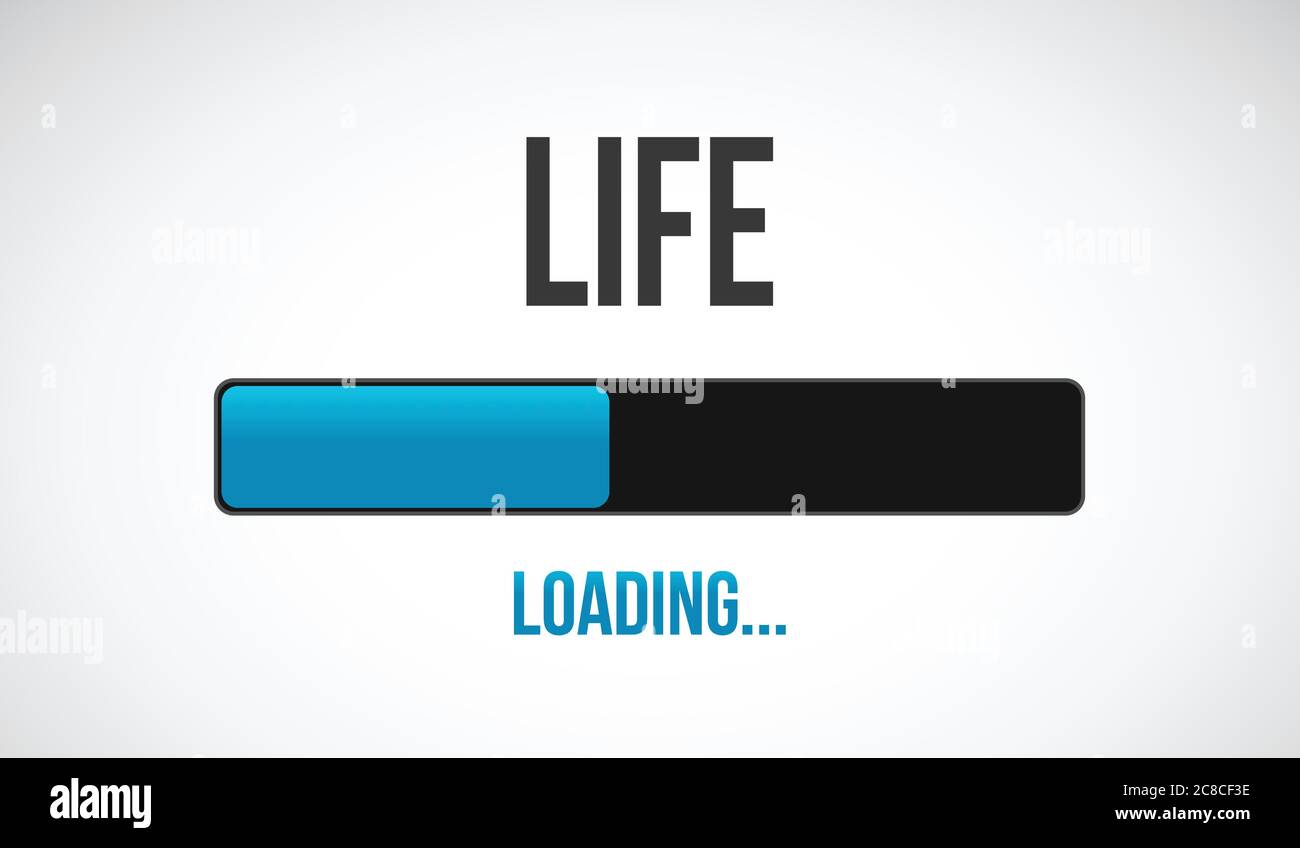 Life loading bar illustration design over a white background Stock ...