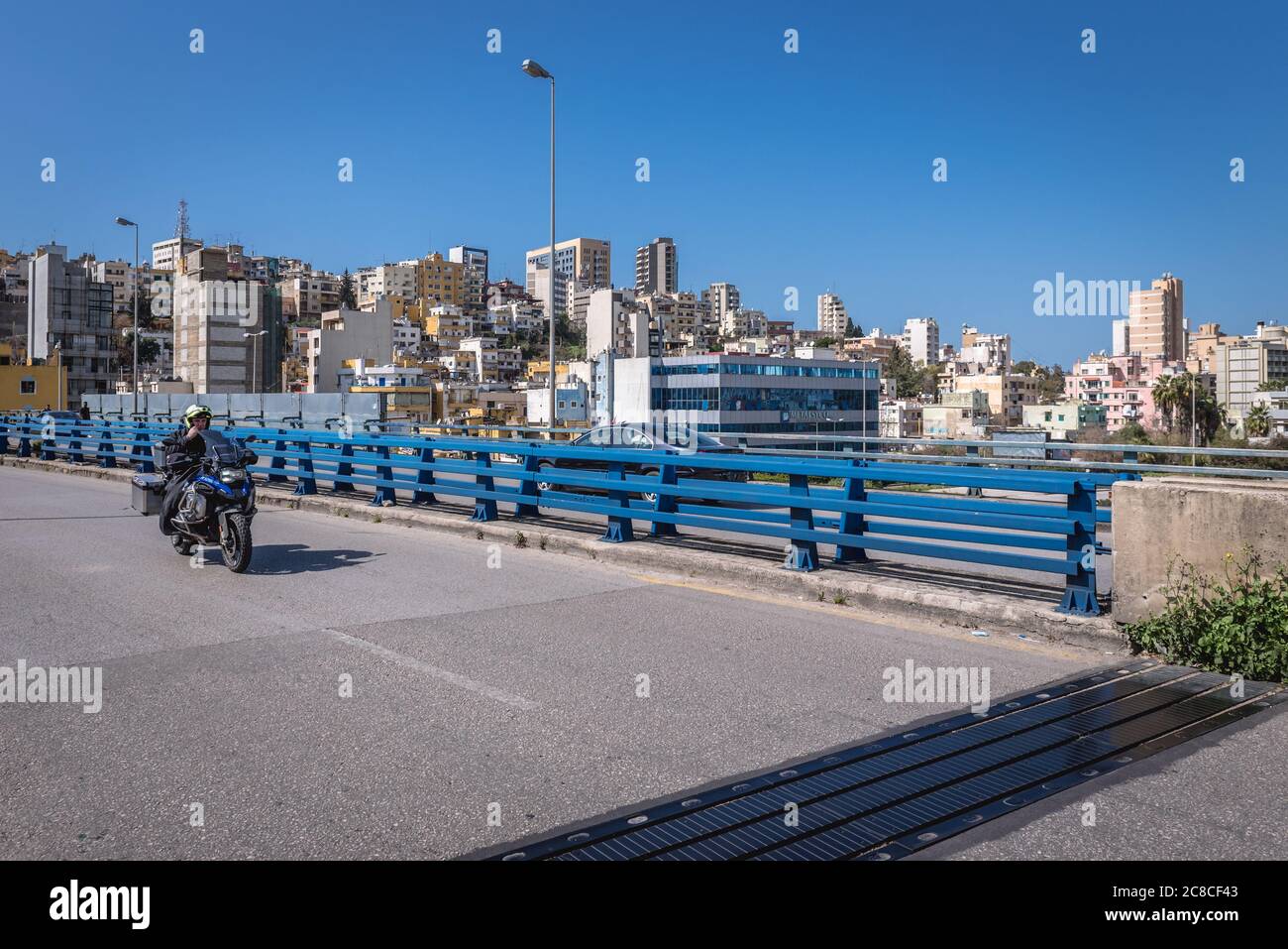 Yerevan bridge over Beirut River between Beirut city and Sin el Fil ...