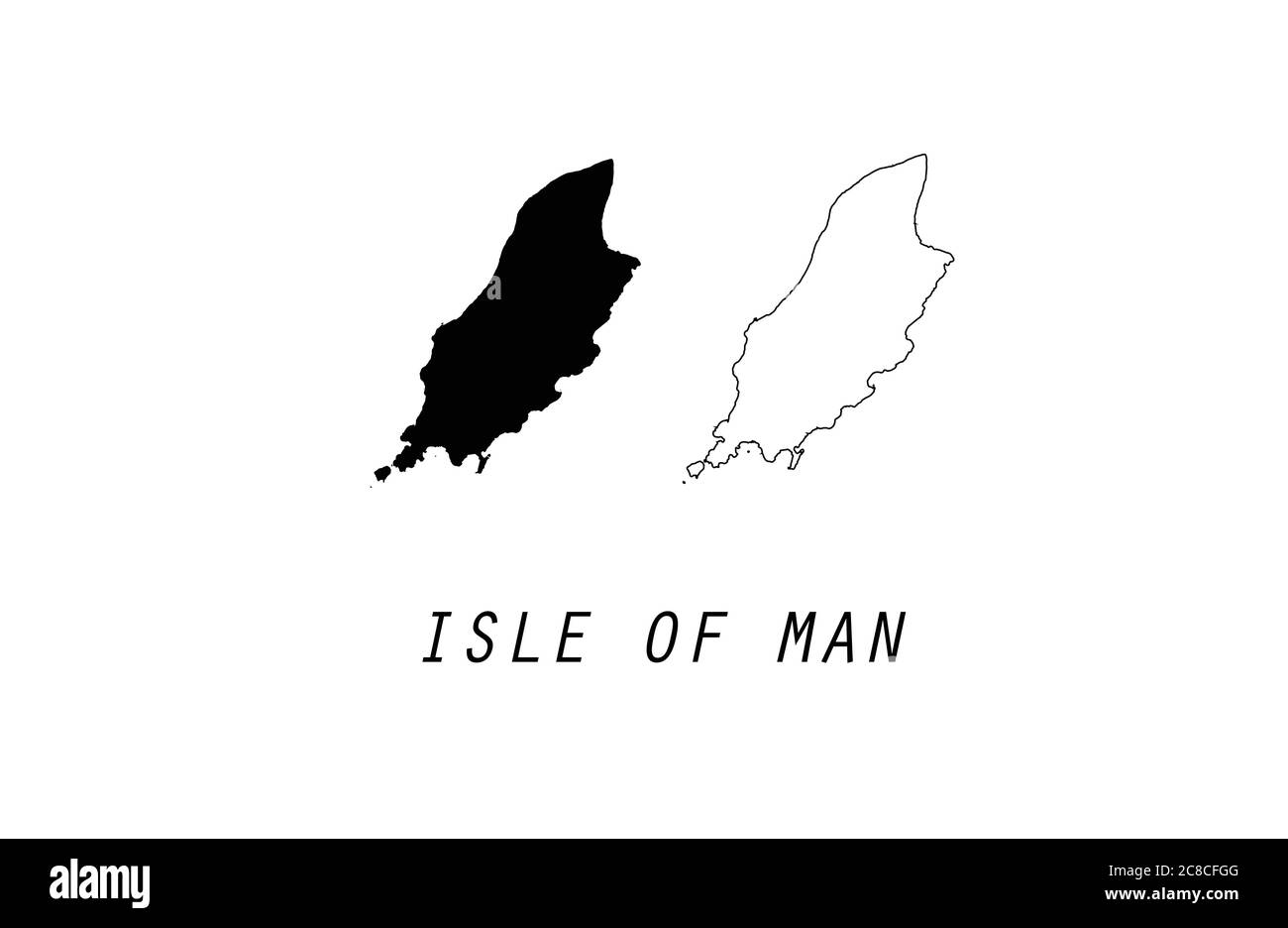 Isle of Man outline map vector illustration Stock Vector Image & Art ...
