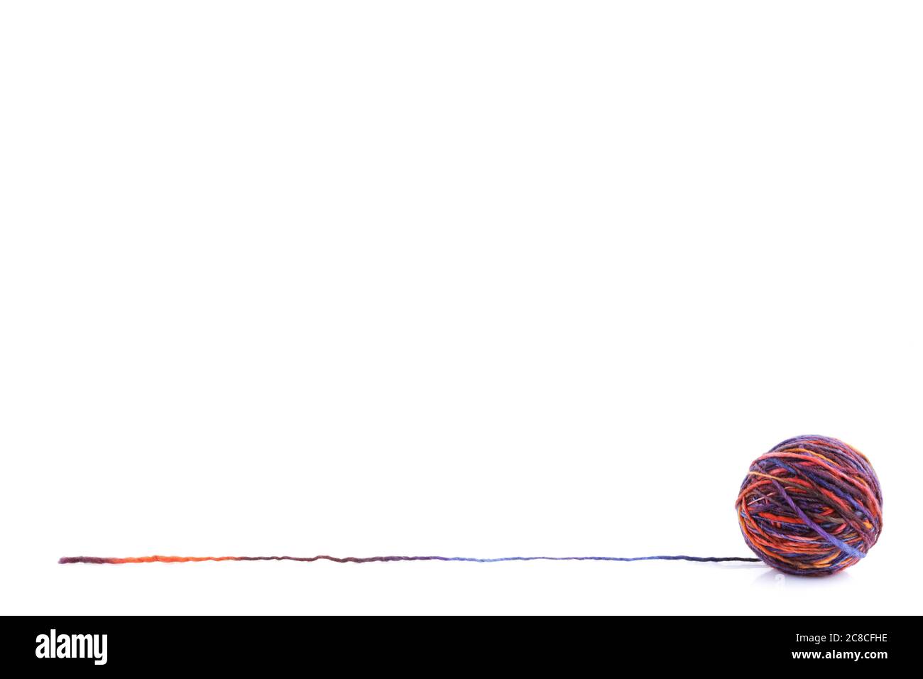 Ball of wool border with copy space Stock Photo - Alamy