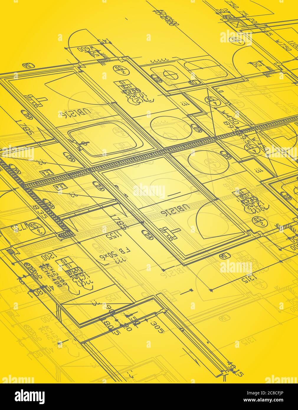 Architectural background blueprint roll pencil Stock Vector Images - Alamy