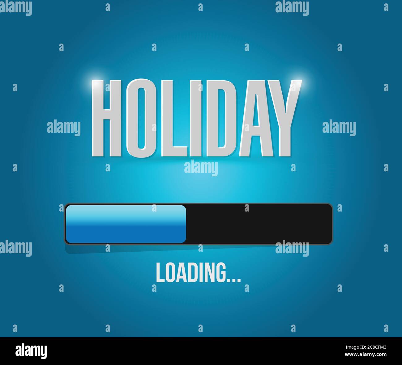 Holiday loading concept illustration design over a blue background ...