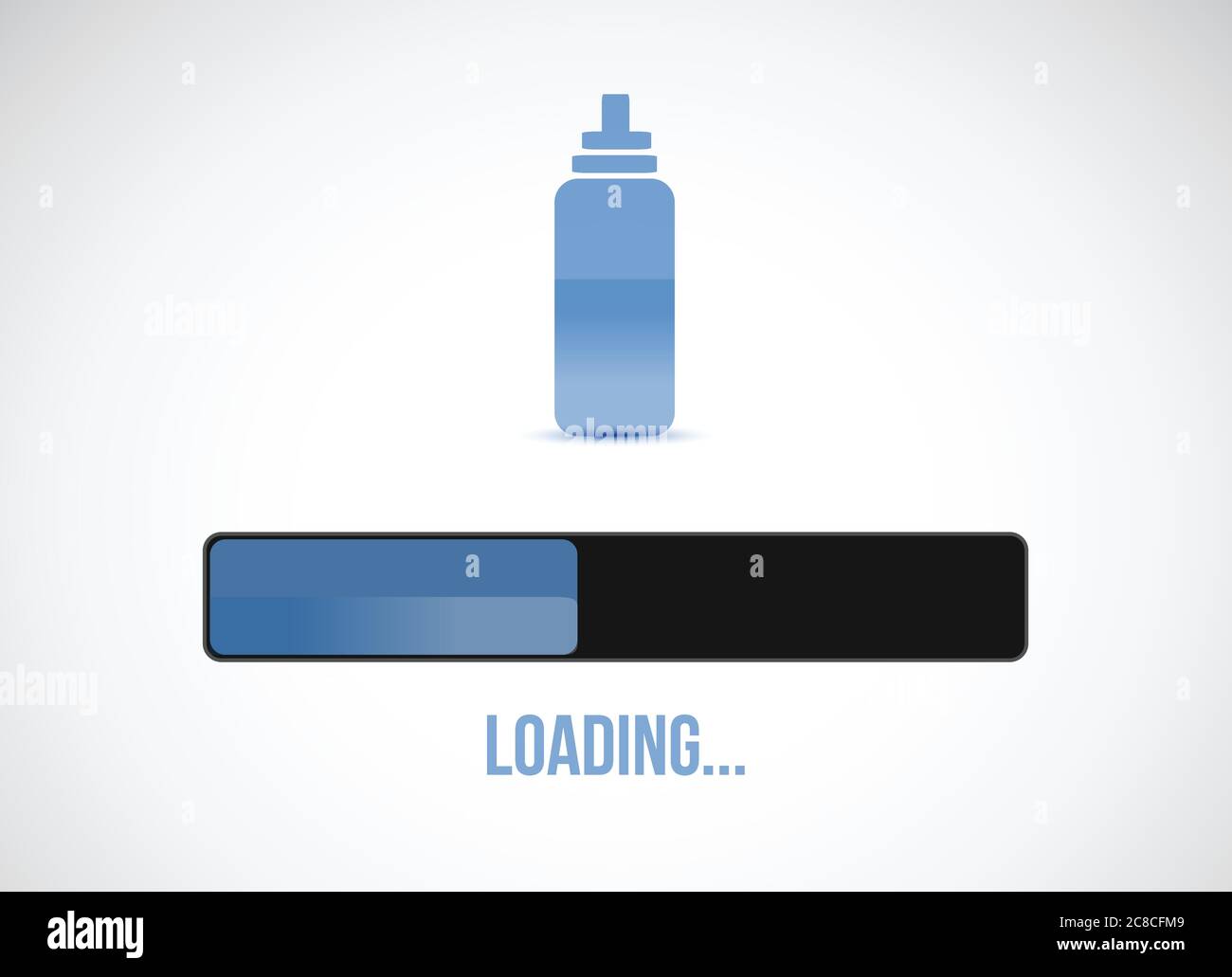 Expecting a baby boy. loading concept. illustration design over a white ...