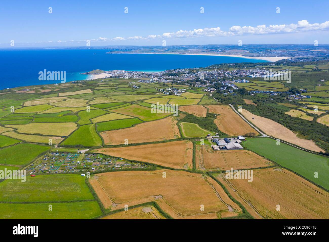 Aerial view st ives cornwall hi-res stock photography and images - Alamy
