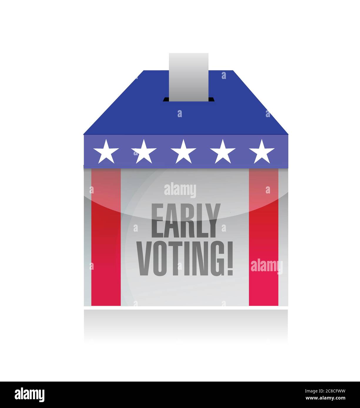 Early voting ballot illustration design over a white background Stock ...