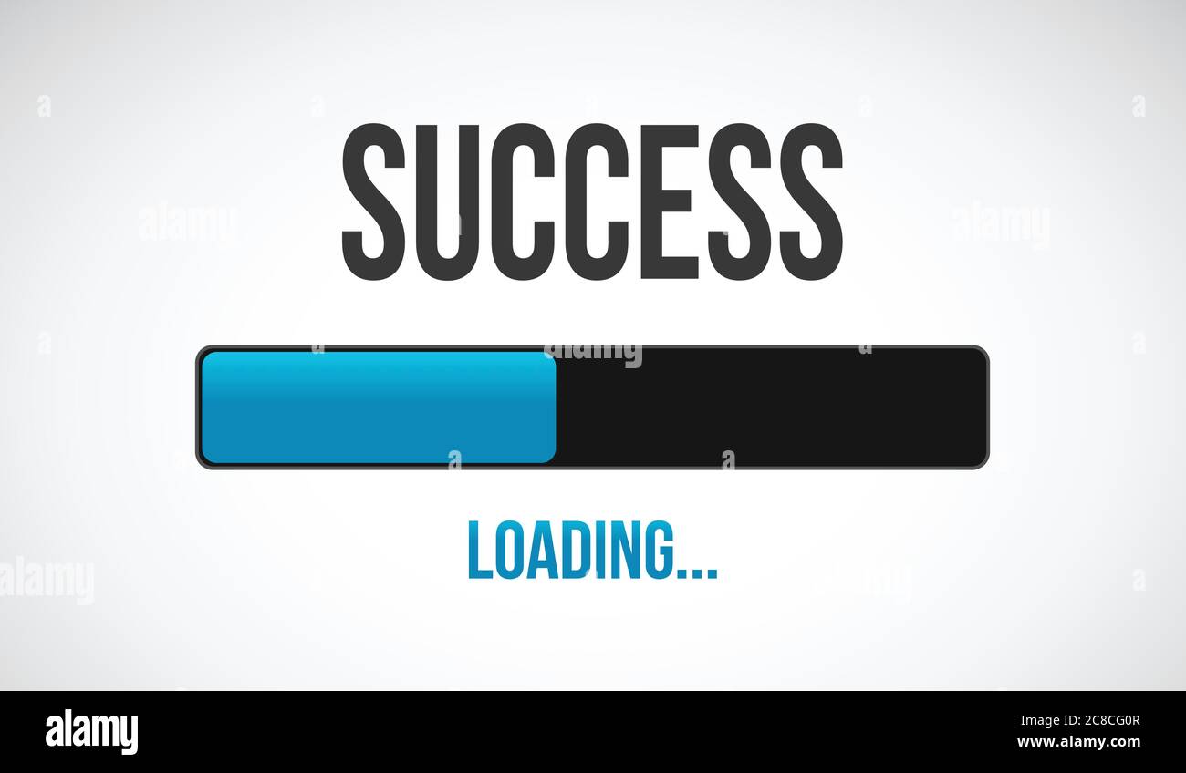 Success loading bar illustration design over a white background Stock ...
