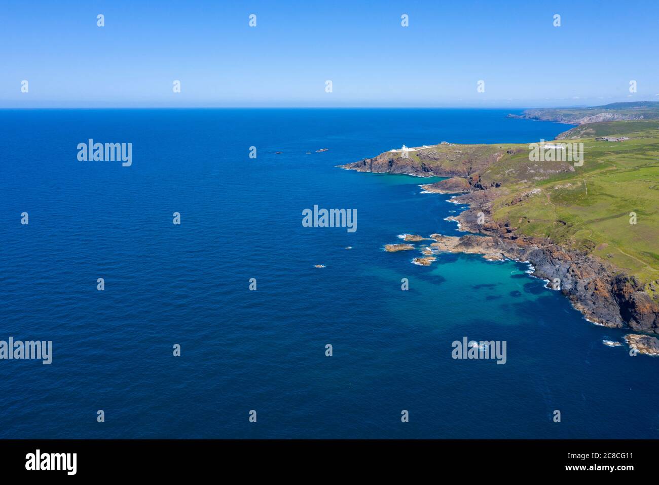 Aerial photograph of Pendeen, Cornwall, England, United Kingdom Stock ...