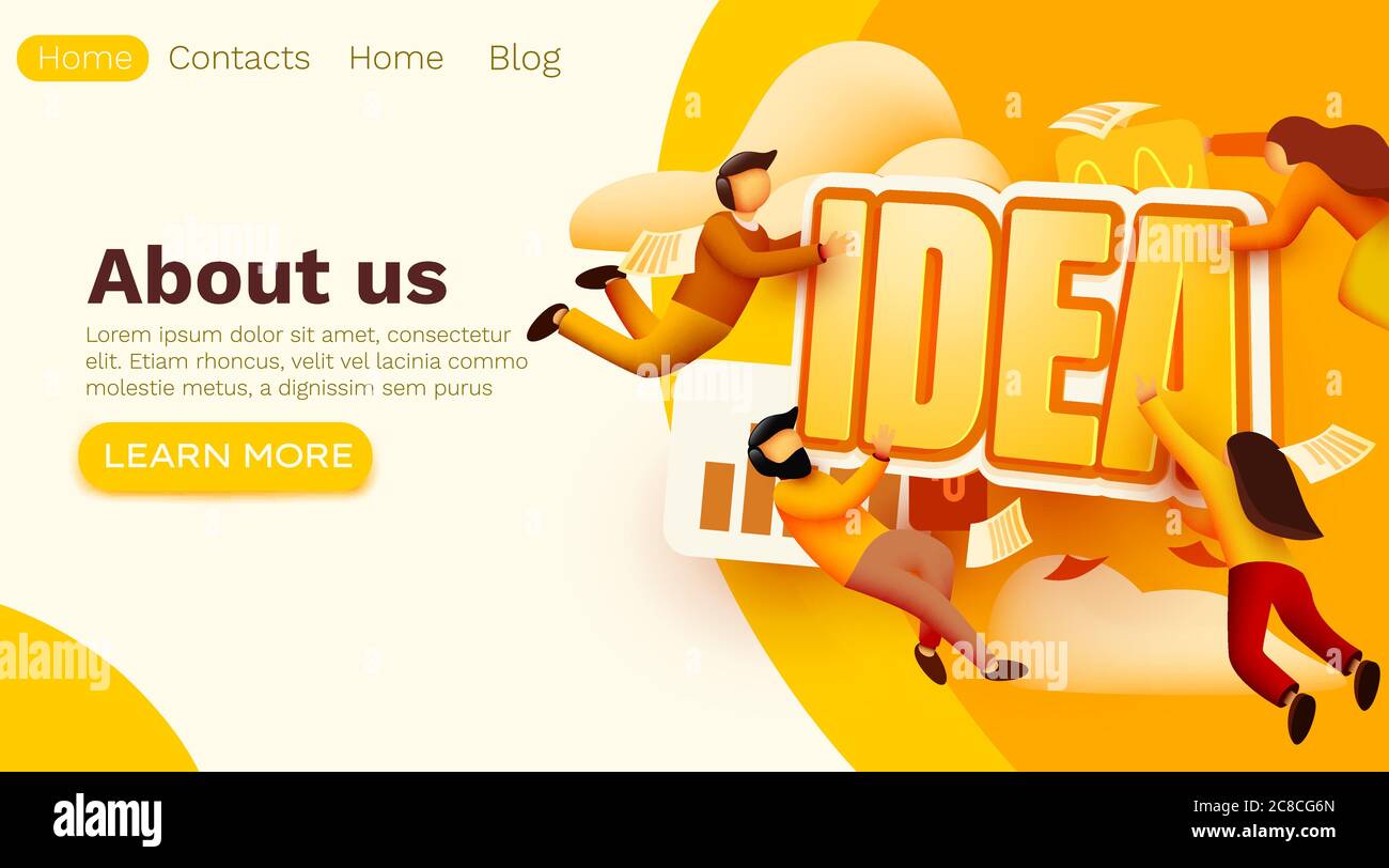 Modern banner template with tiny people and idea label. User Interface ... Modern banner template with tiny people and idea label. User Interface ...
