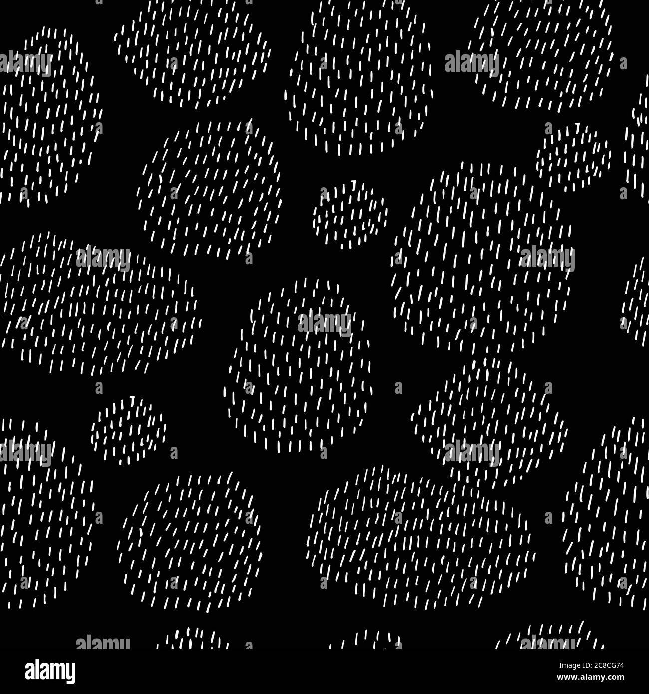 Abstract hand drawn seamless pattern with doodle dashes. Simple Stock ...