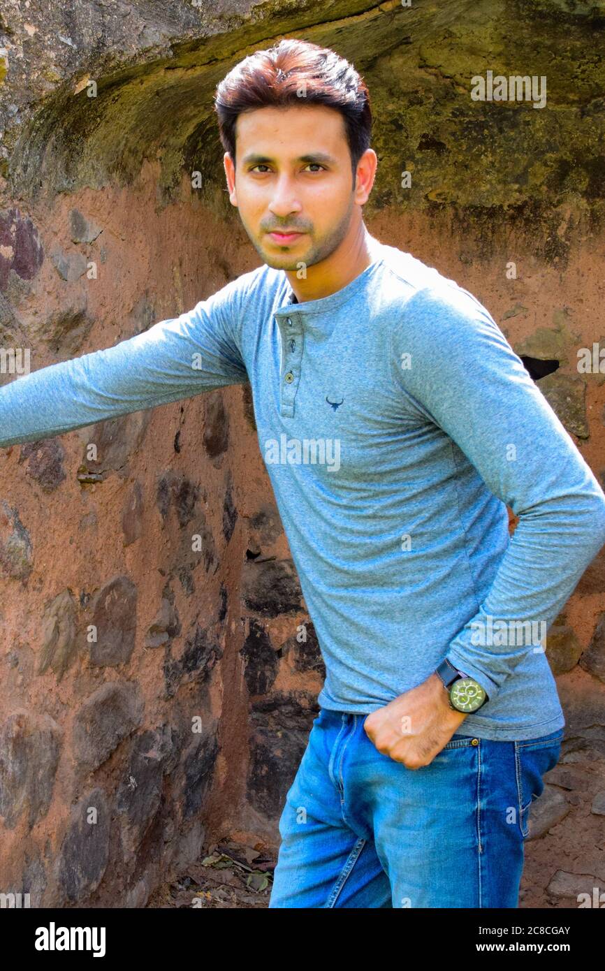 New Delhi India – March 3 2020 : Man portrait, smart casual man ...