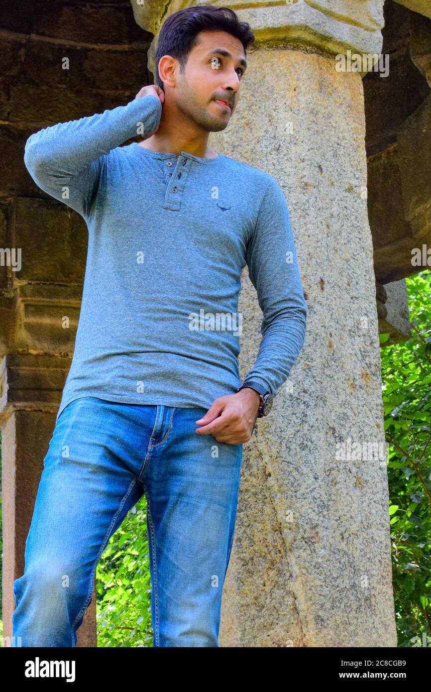 New Delhi India – March 3 2020 : Man portrait, smart casual man ...