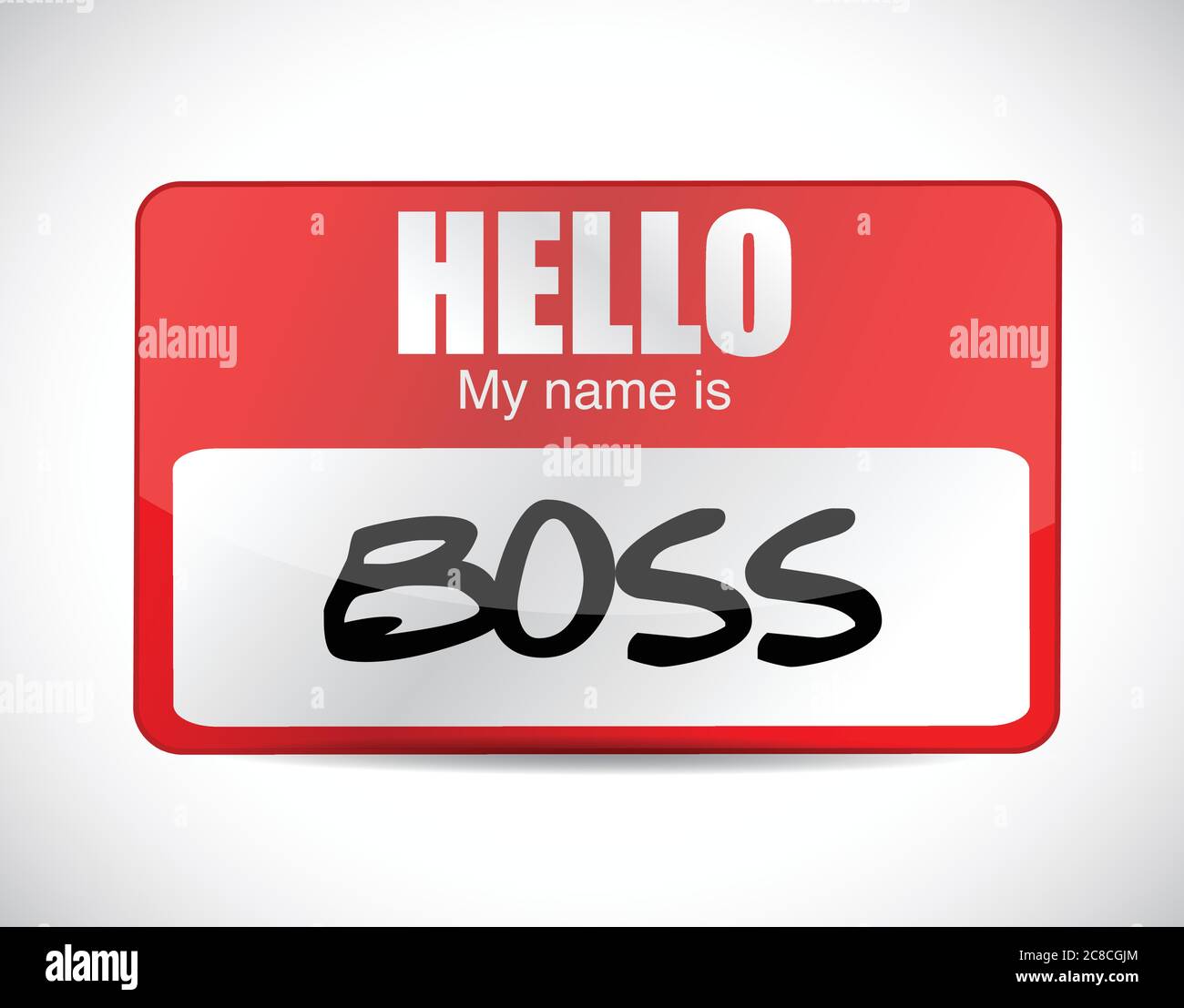 Boss name tag illustration design over a white background Stock Vector ...