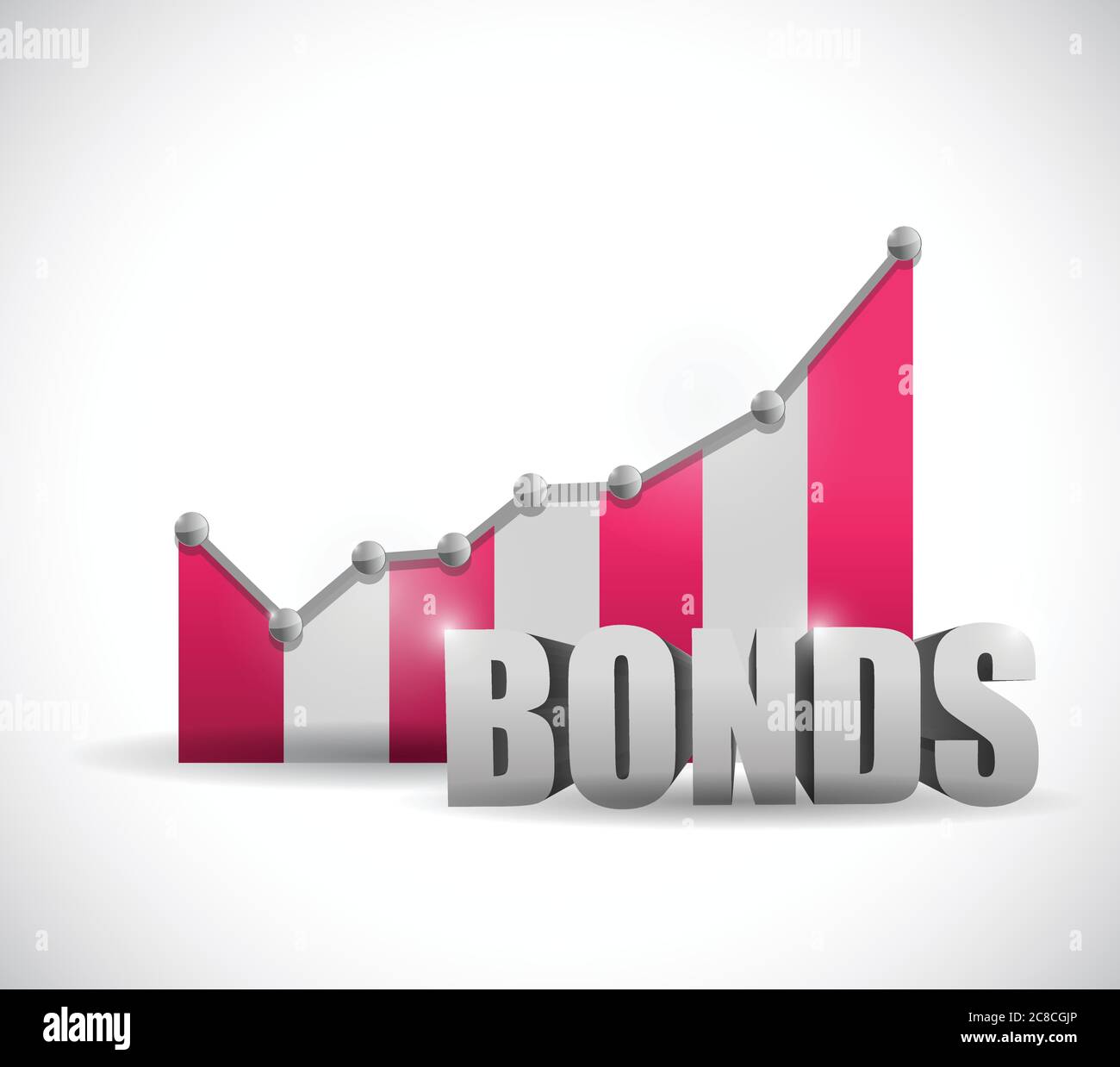 Bonds business graph illustration design over a white background Stock ...