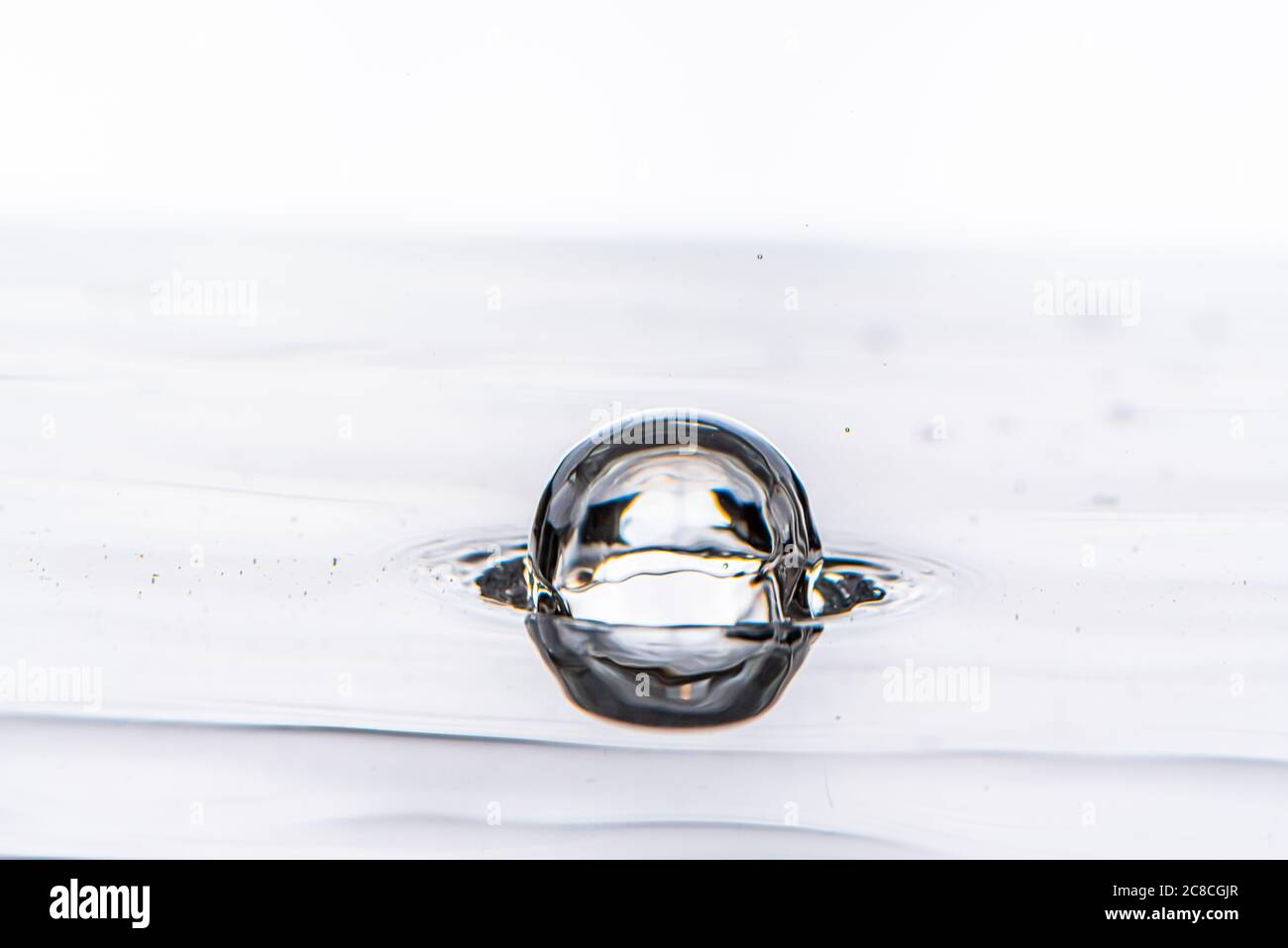 Water drop splashing in clear water Stock Photo - Alamy