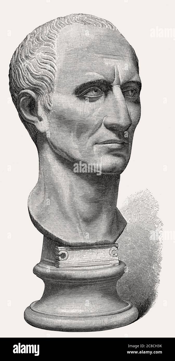 Gaius Julius Caesar, 100 - 44 BC, Roman statesman Stock Photo - Alamy