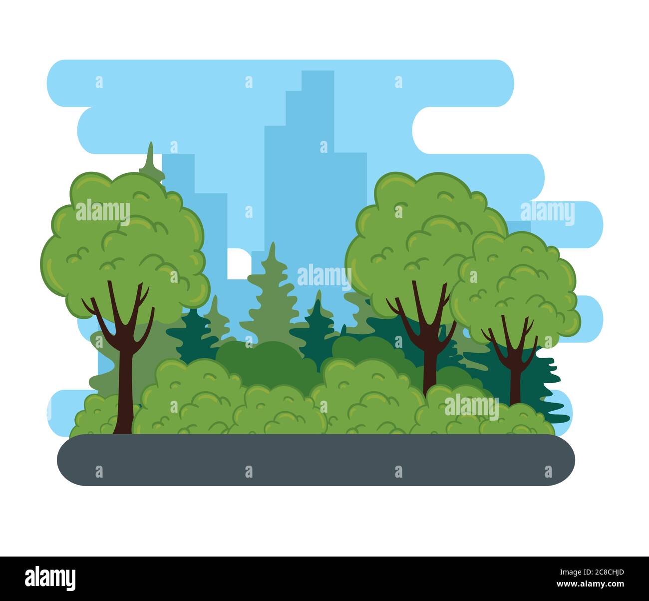 Bushes road Cut Out Stock Images & Pictures - Alamy