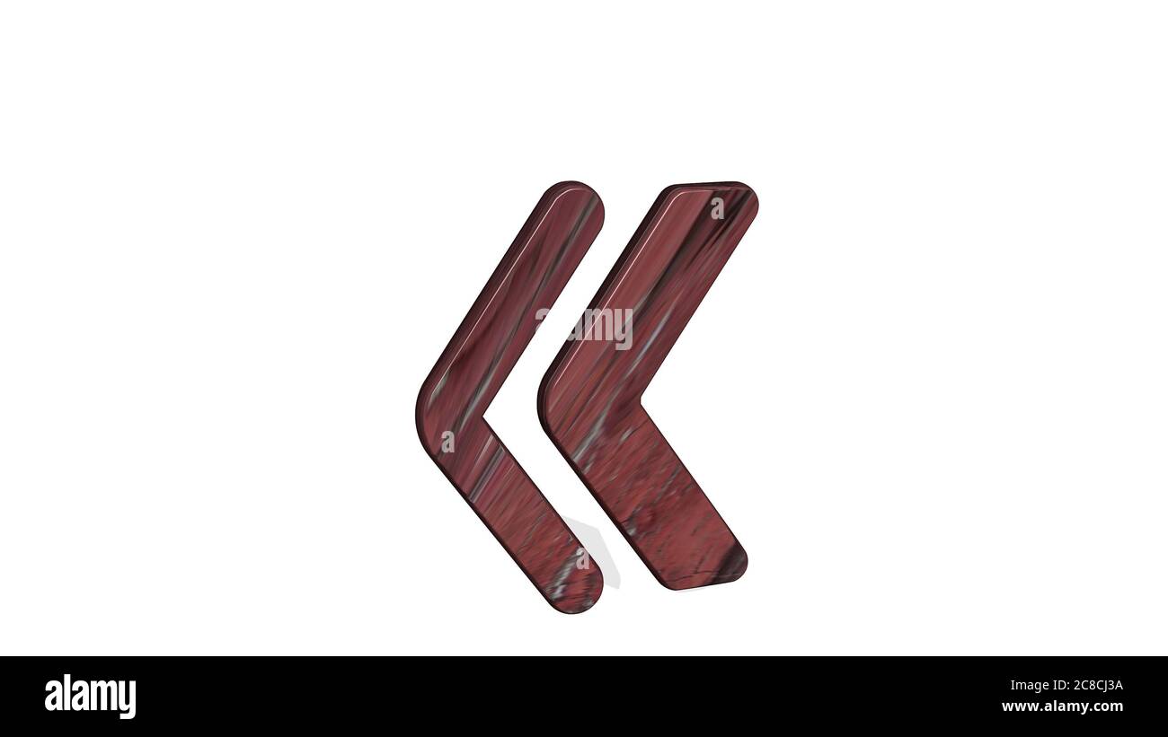 NAVIGATION LEFT casting shadow with two lights. 3D illustration of ...