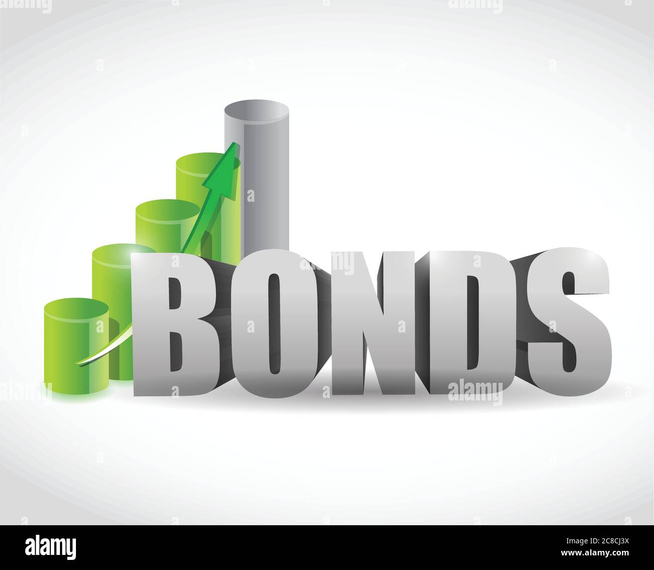 Bonds sign business graph illustration design over a white background ...