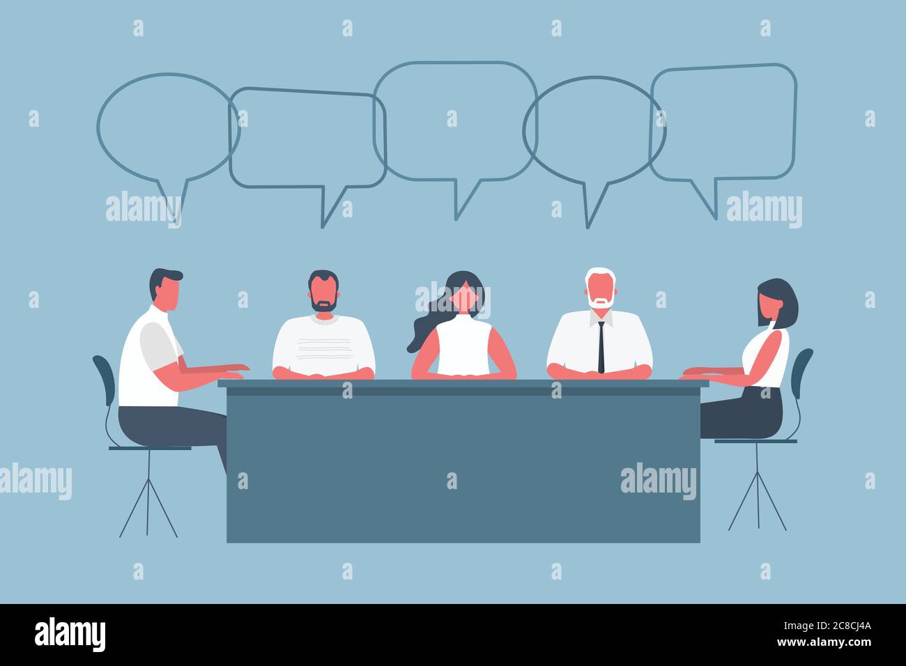 Cartoon people sitting hi-res stock photography and images - Alamy