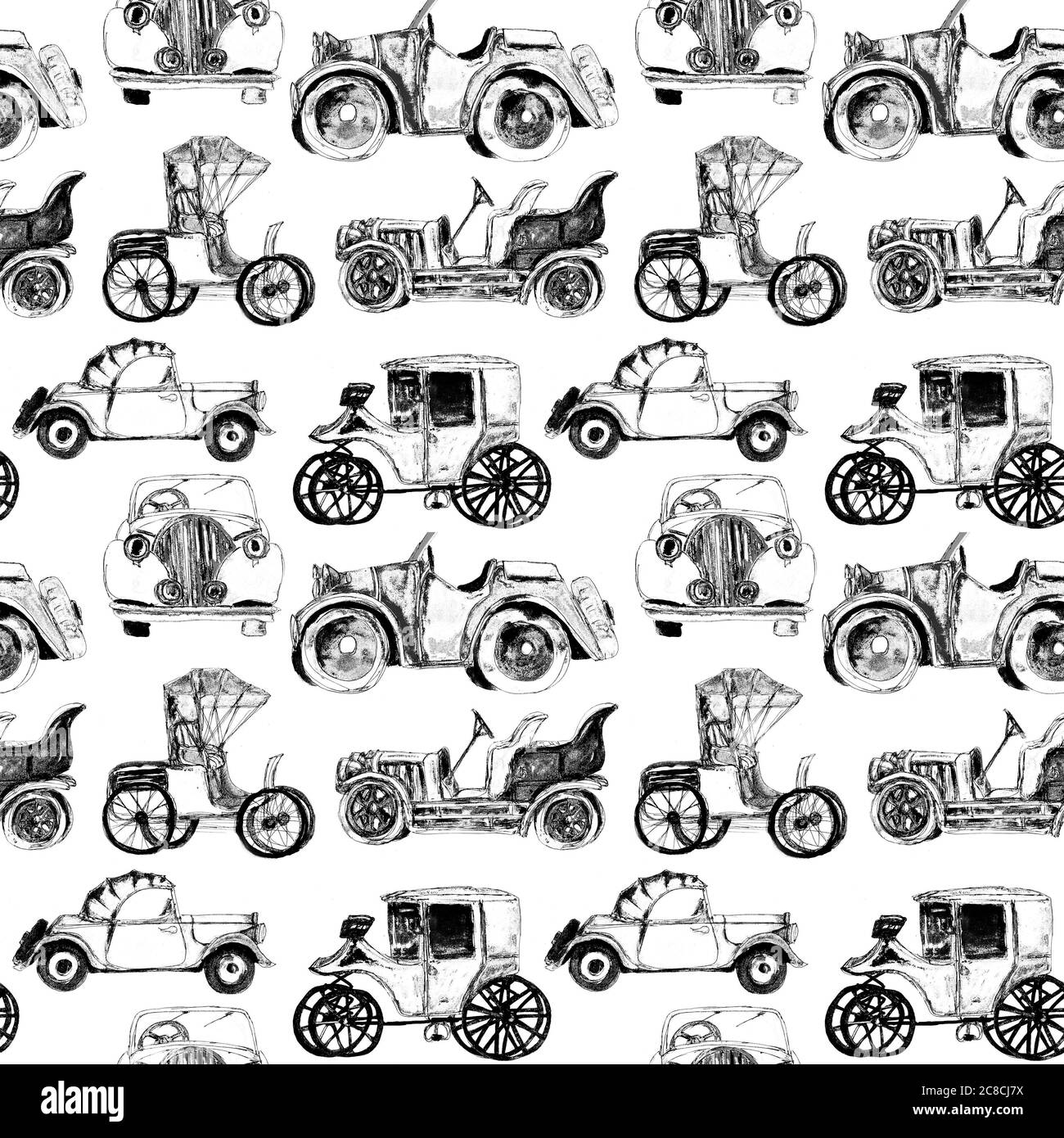 Vintage cute illustration Black and White Stock Photos & Images - Alamy