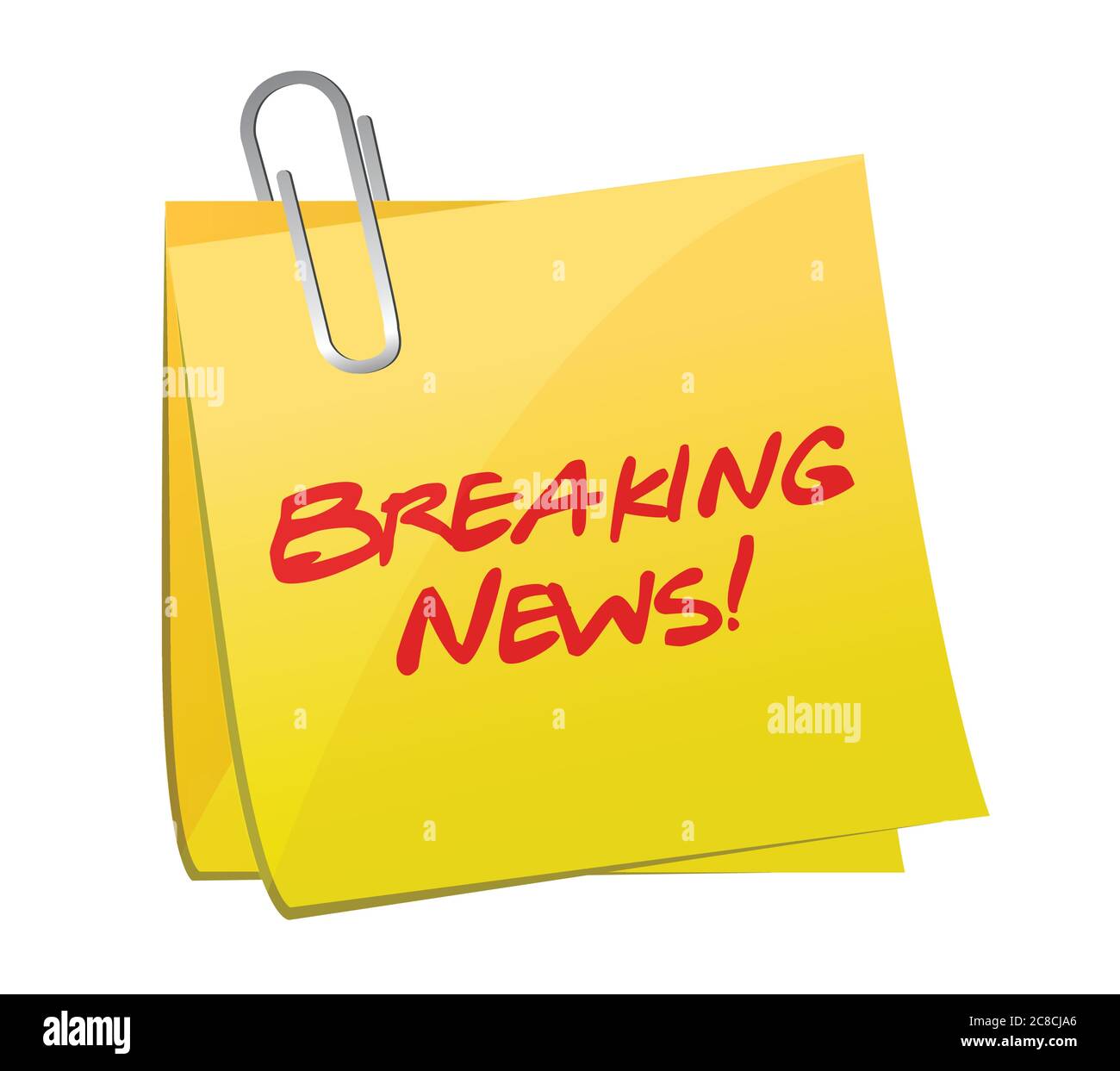 Breaking news post illustration design over a white background Stock ...